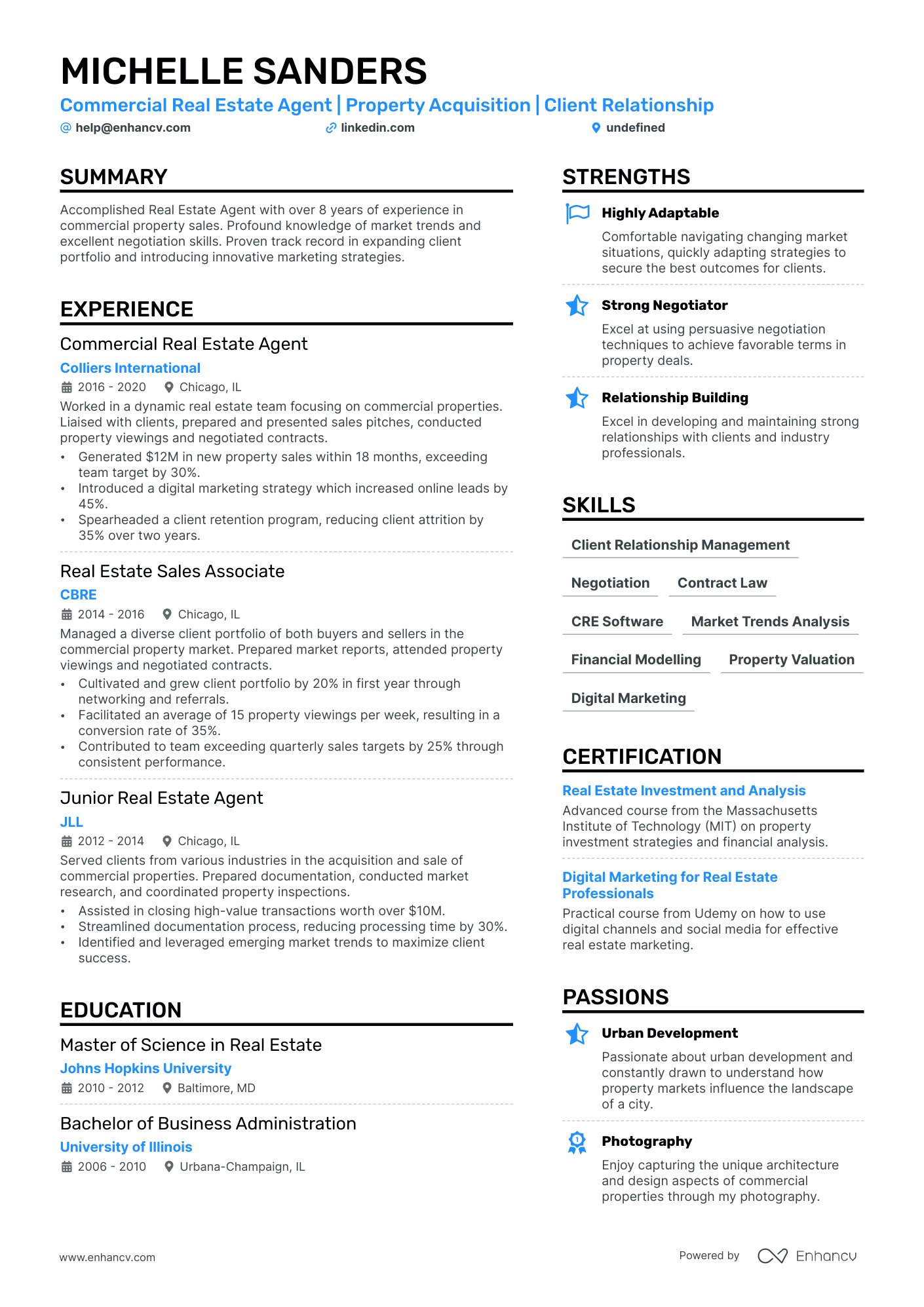 5 Commercial Real Estate Agent Resume Examples & Guide for 2024