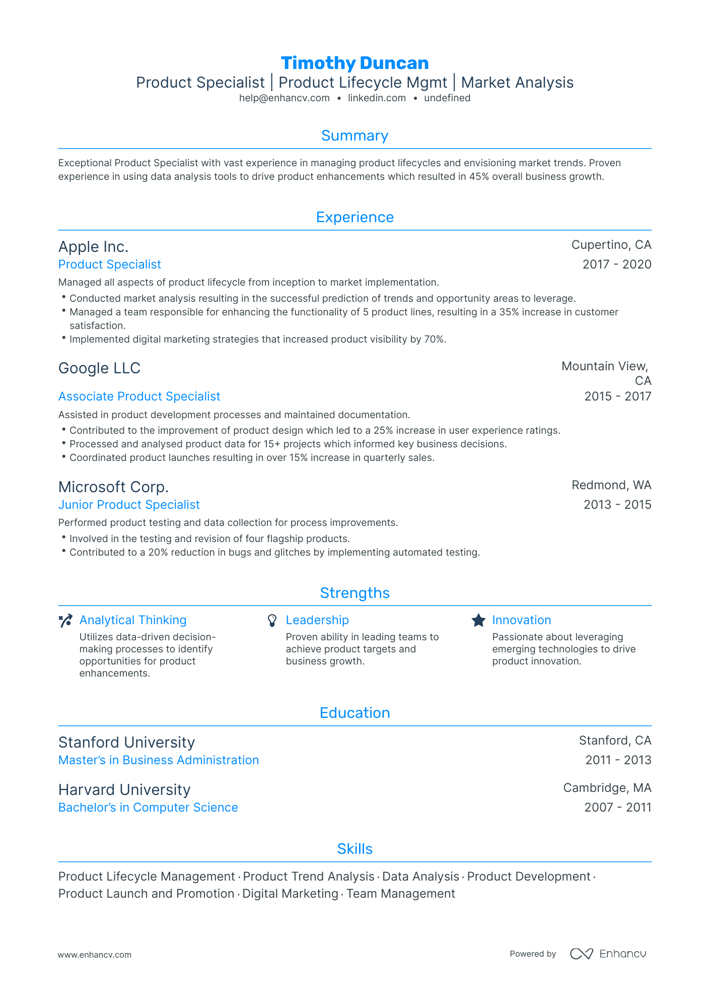5 Product Specialist Resume Examples & Guide for 2024