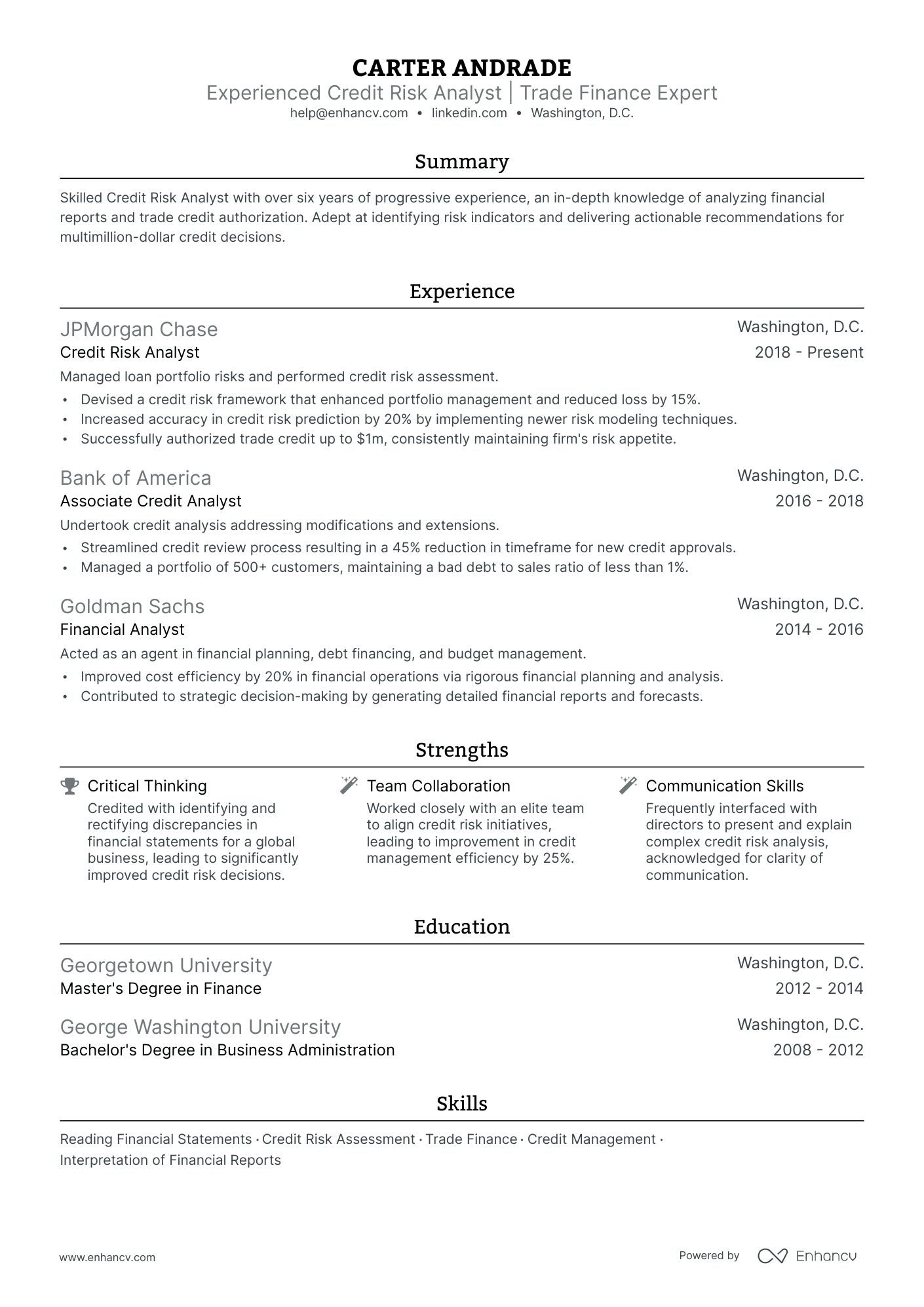 5 Credit Analyst Resume Examples & Guide for 2024