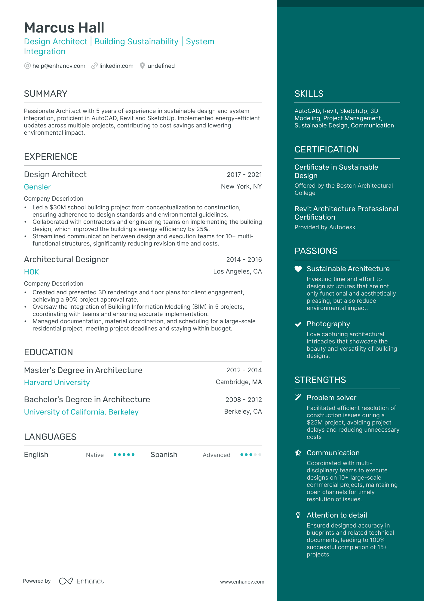 10 Architecture Intern Resume Examples & Guide for 2026
