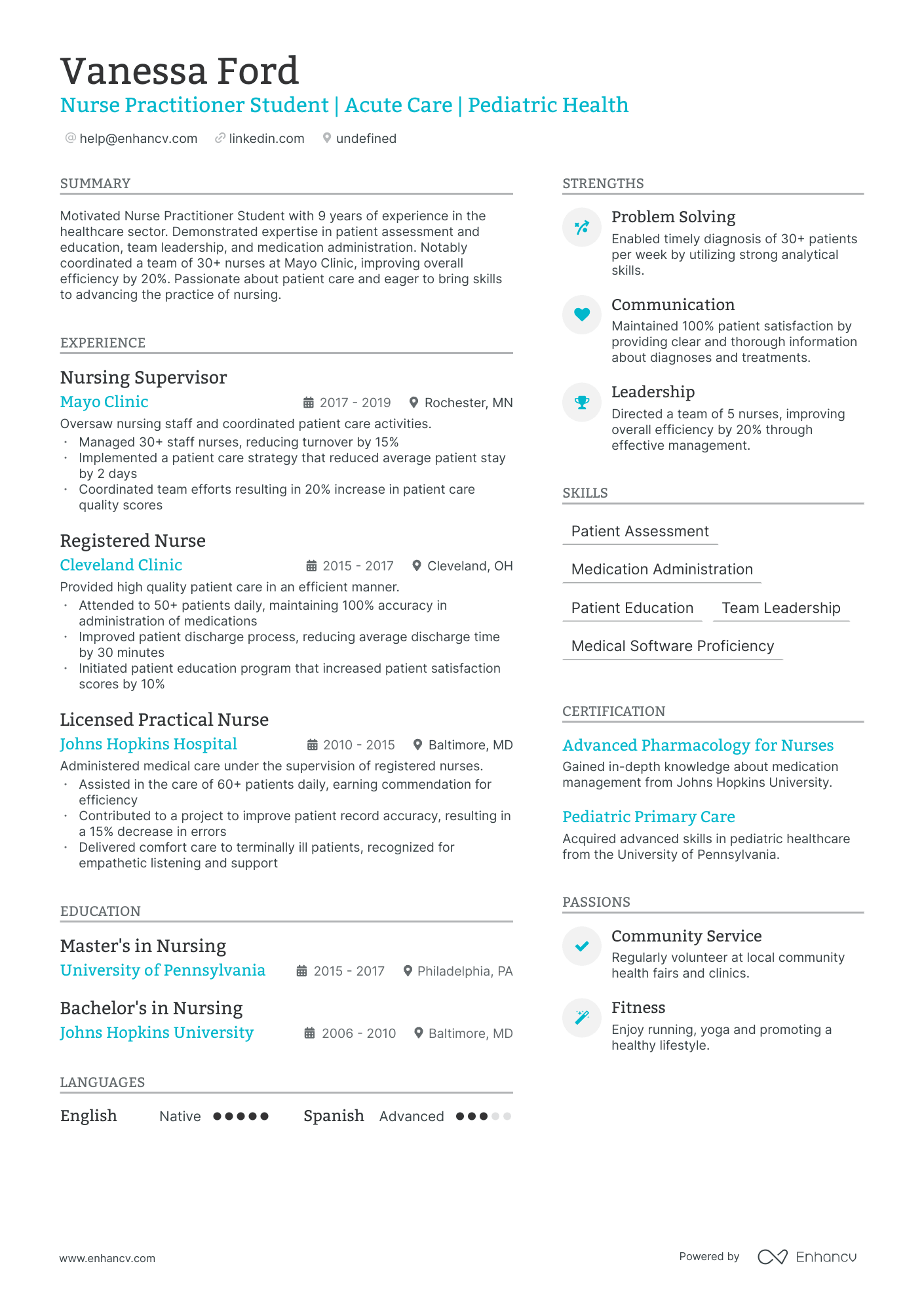 5 Nurse Practitioner Student Resume Examples & Guide for 2024