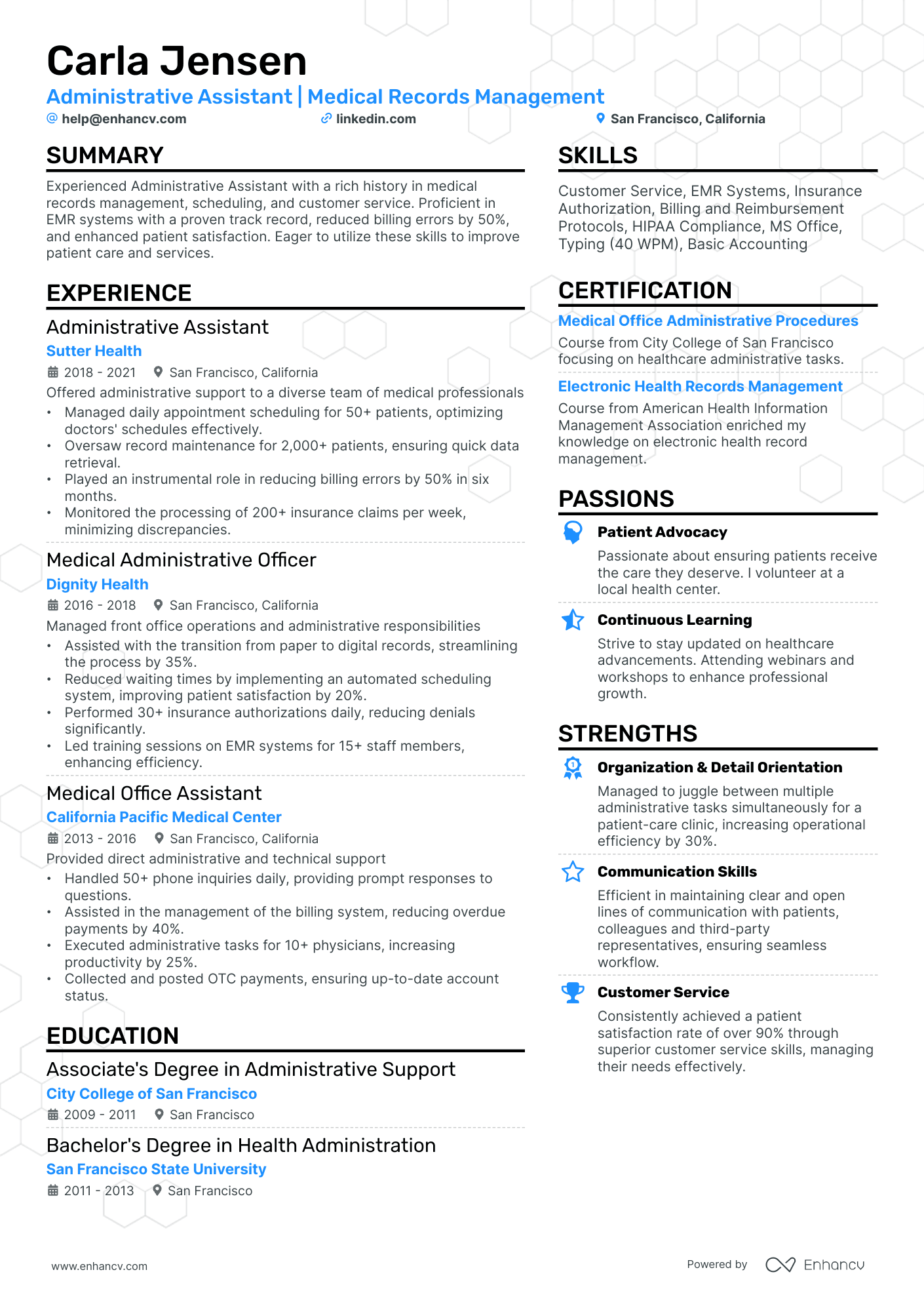 10 Medical Office Administrator Resume Examples & Guide for 2026
