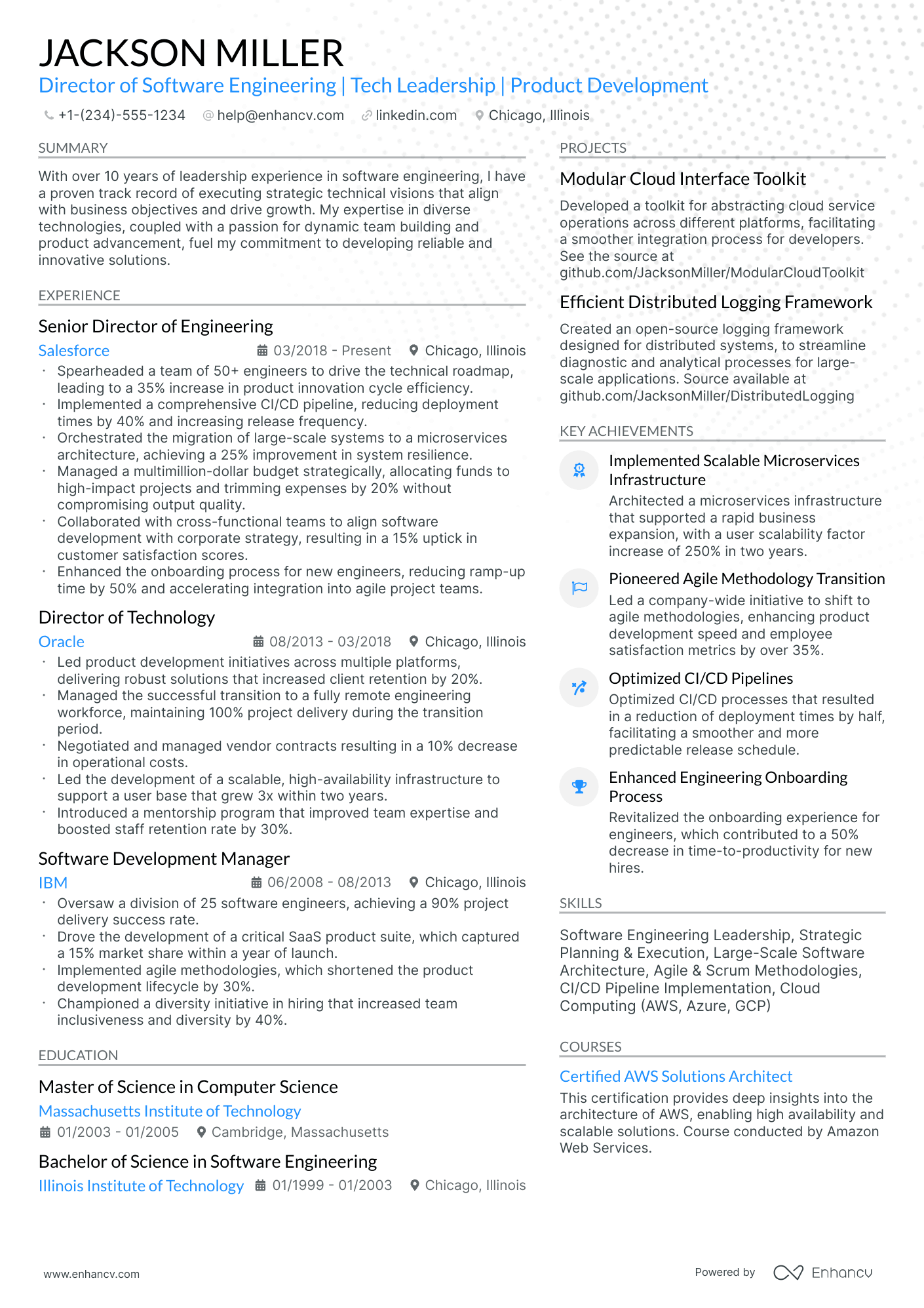 10 Director of Software Engineering Resume Examples & Guide for 2025