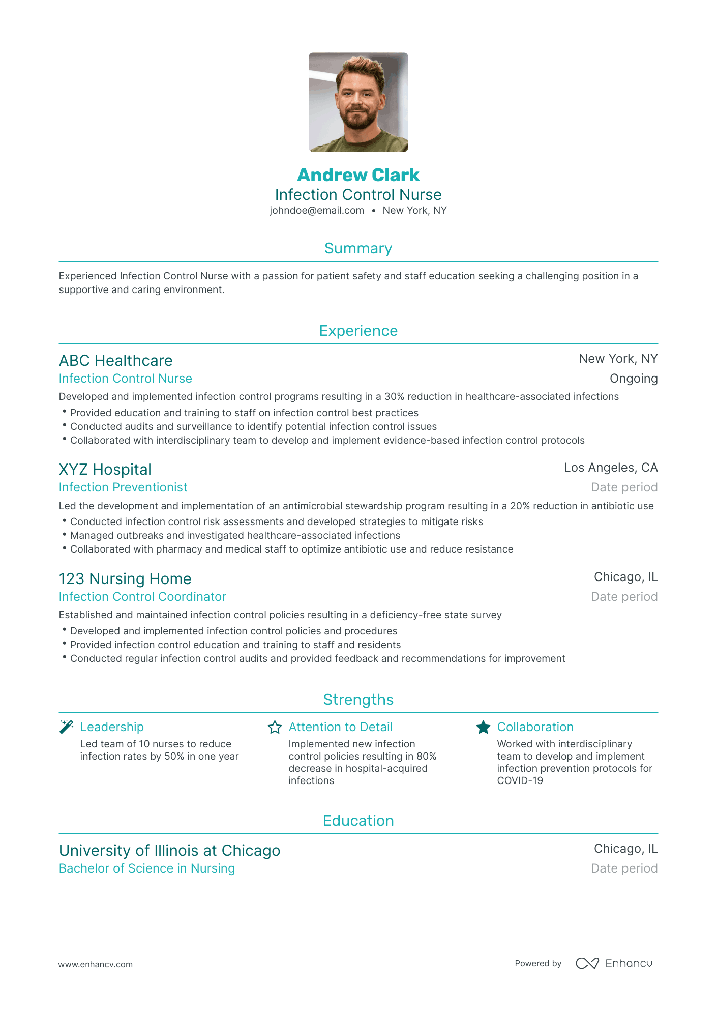 5 Infection Control Nurse Resume Examples & Guide for 2023