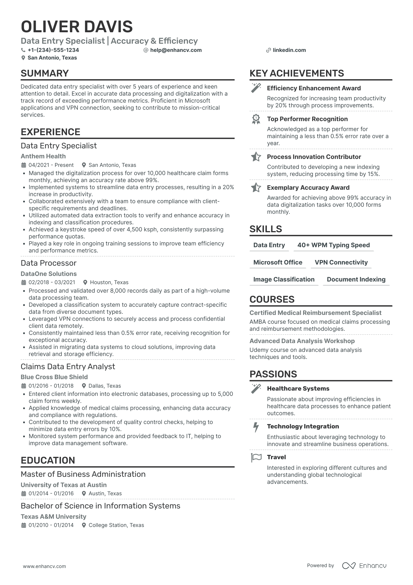9 Data Entry Resume Examples & Guide for 2025