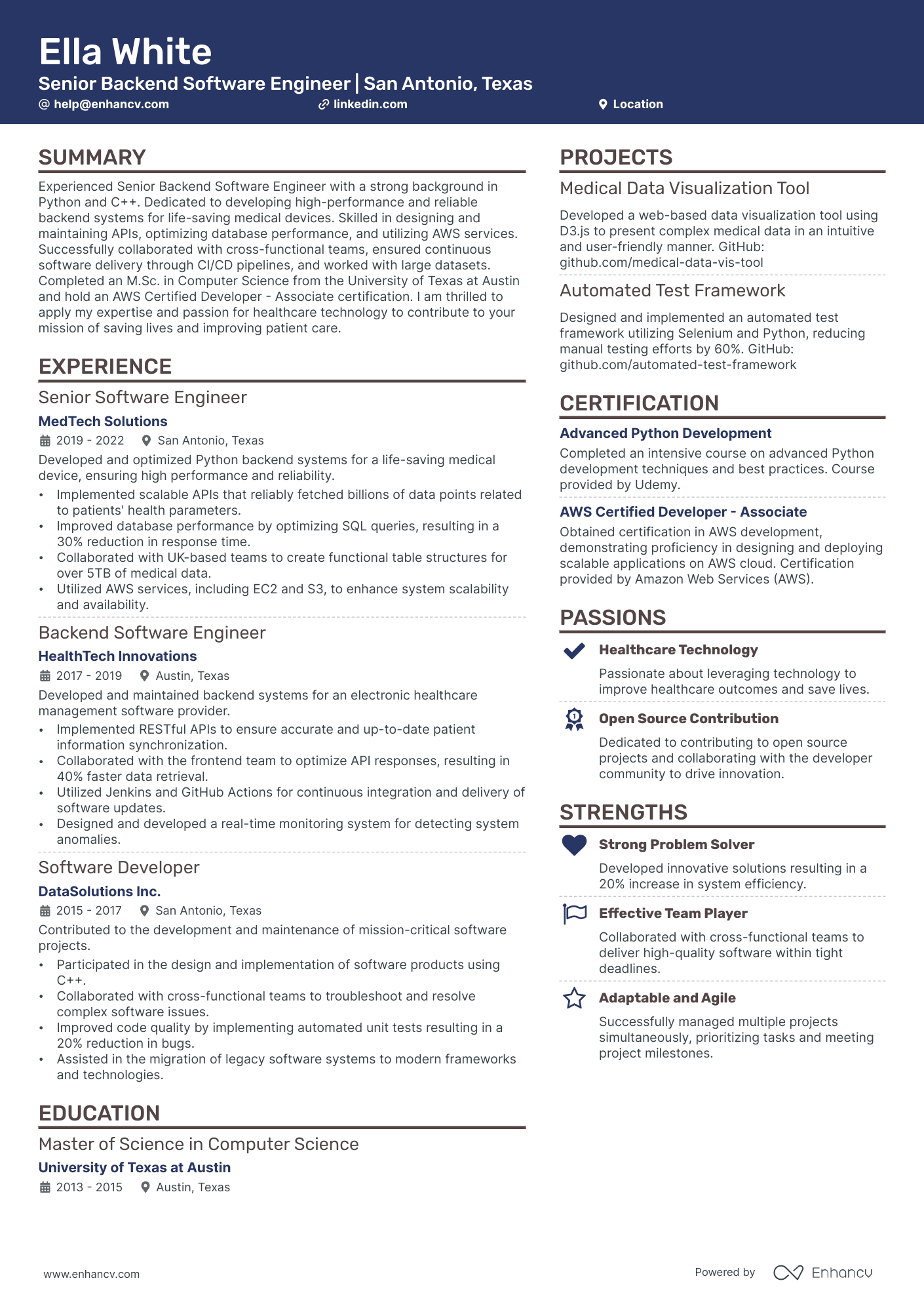 10 AWS Data Engineer Resume Examples & Guide for 2025