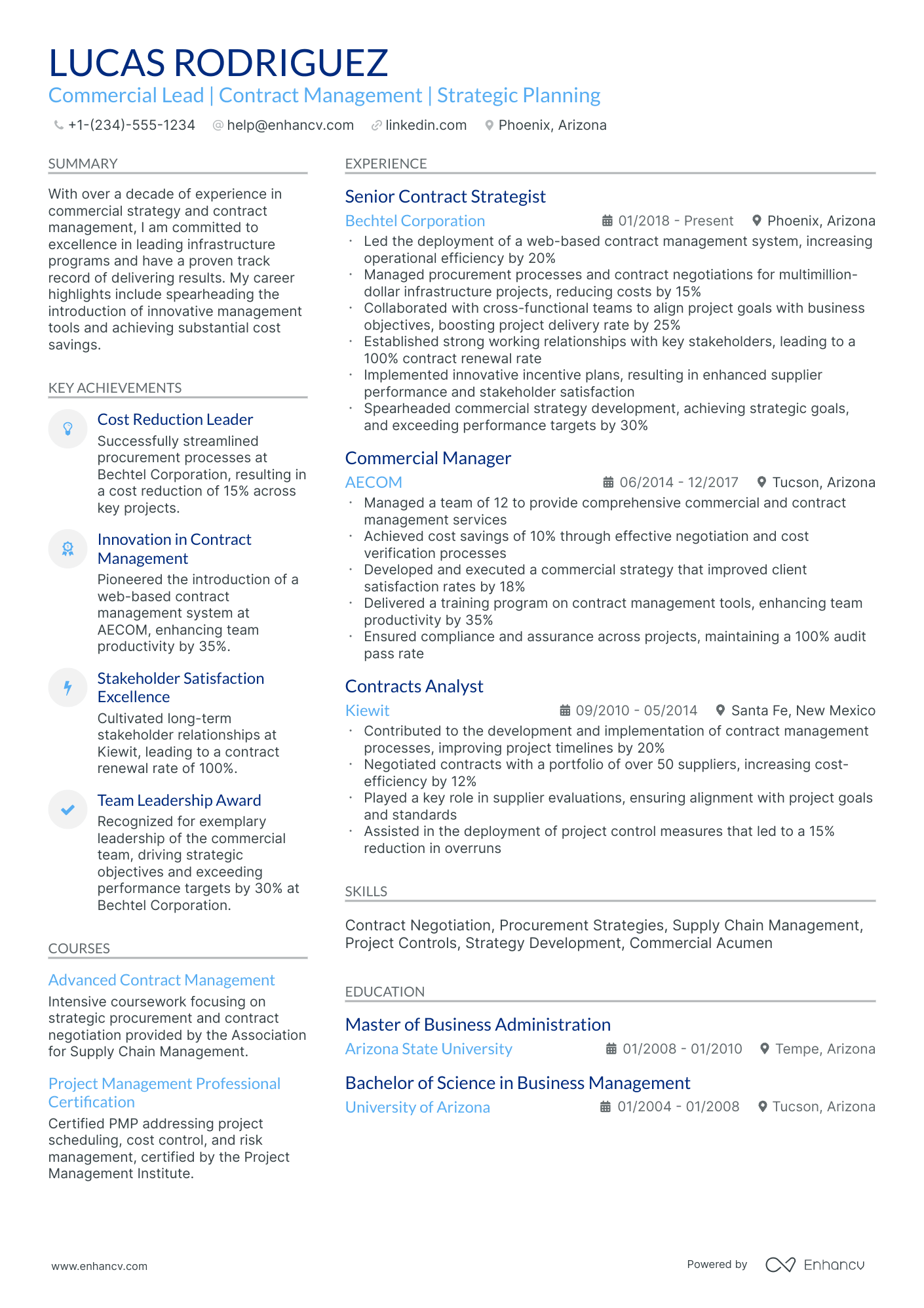 10 Commercial Manager Resume Examples & Guide for 2026