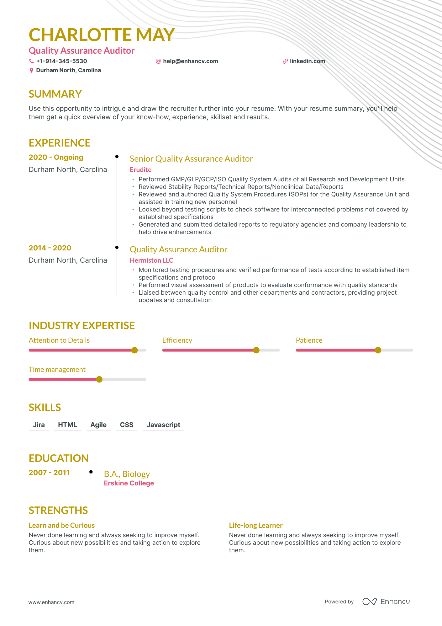 Quality Assurance Auditor Resume Examples & Guide for 2023 (Layout ...