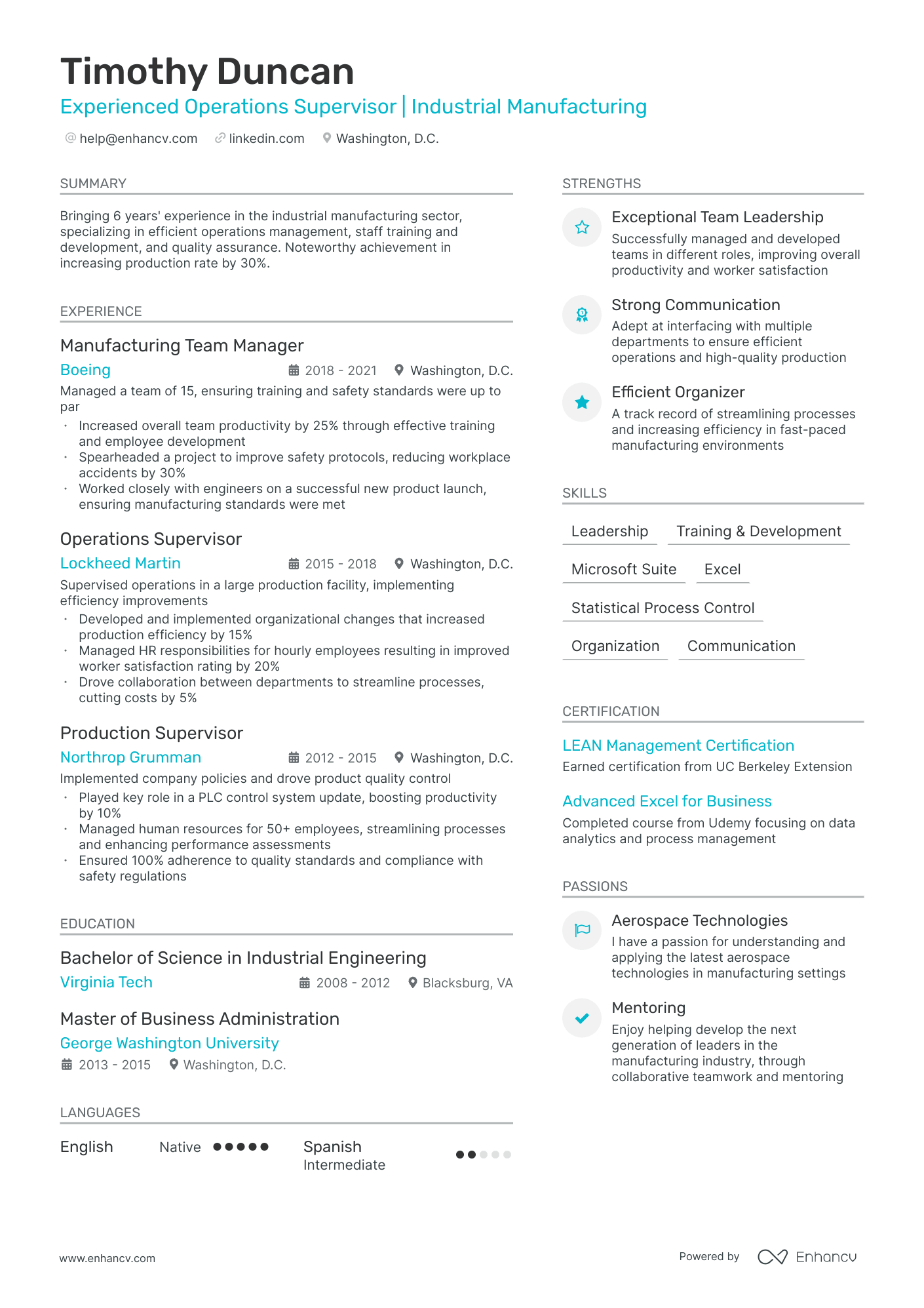 5 Operations Supervisor Resume Examples & Guide for 2024