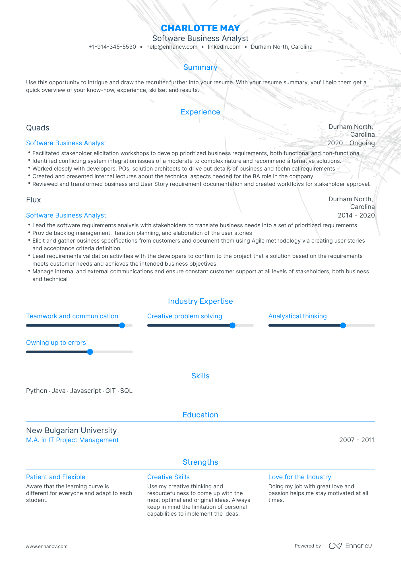 Software Business Analyst Resume Examples & Guide for 2023 (Layout ...