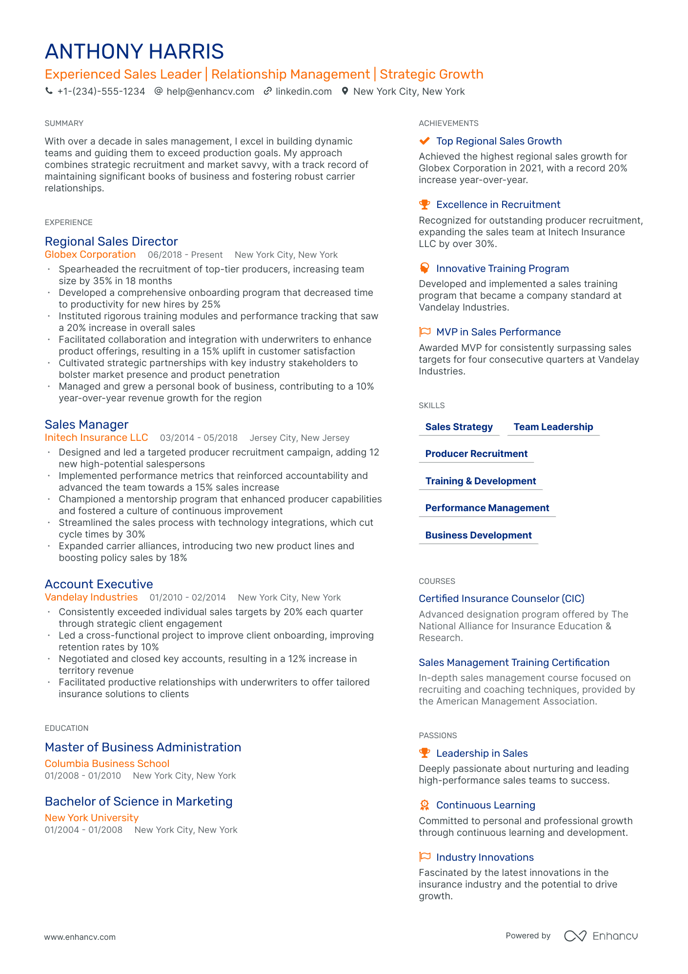 5 Sales Team Leader Resume Examples & Guide for 2024