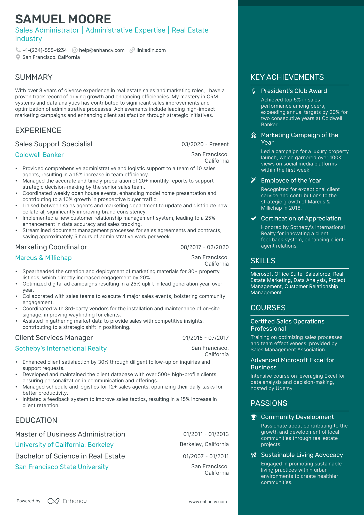 10 Sales Administrator Resume Examples & Guide for 2026