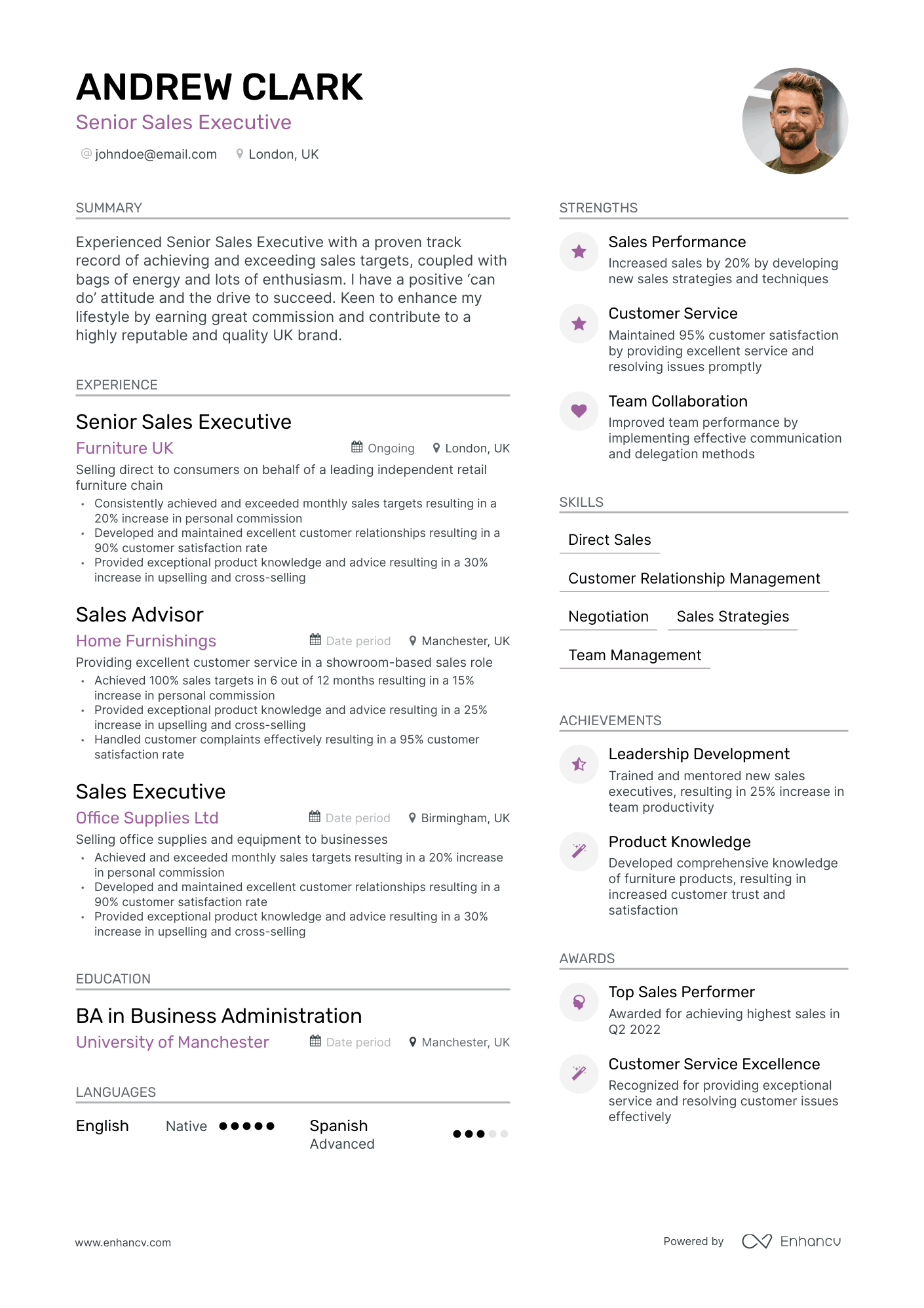 5 Senior Sales Executive Resume Examples & Guide for 2024