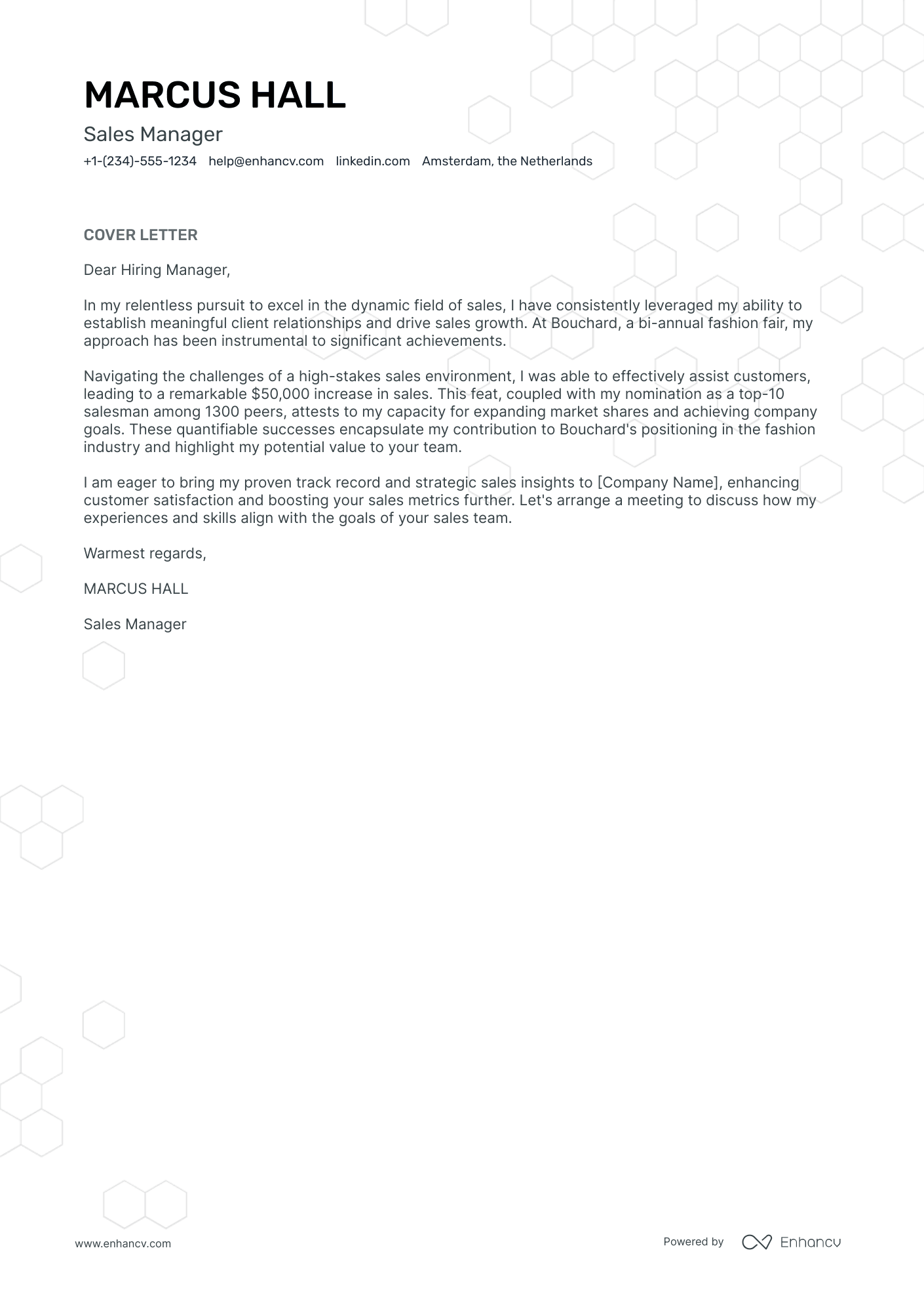 5 Professional Sales Person Cover Letter Examples and Template for 2026 ...