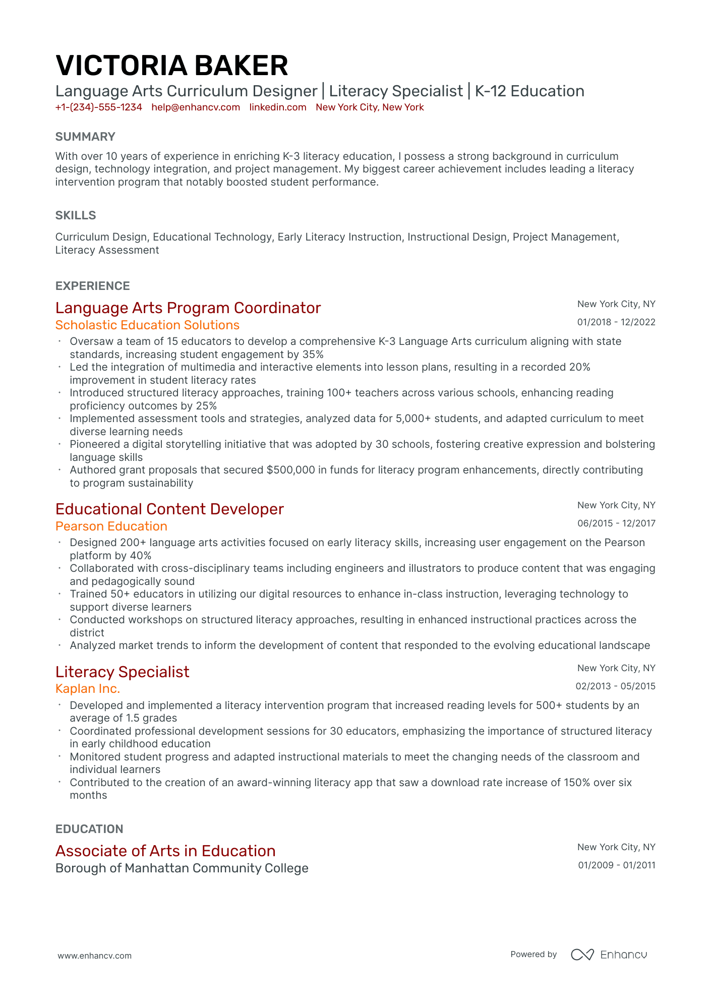 10 Curriculum Designer Resume Examples, Templates & Guide for 2025
