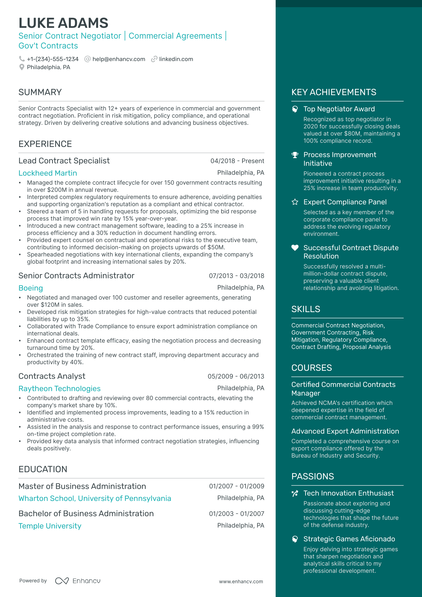 10 Contracts Manager Resume Examples & Guide for 2026