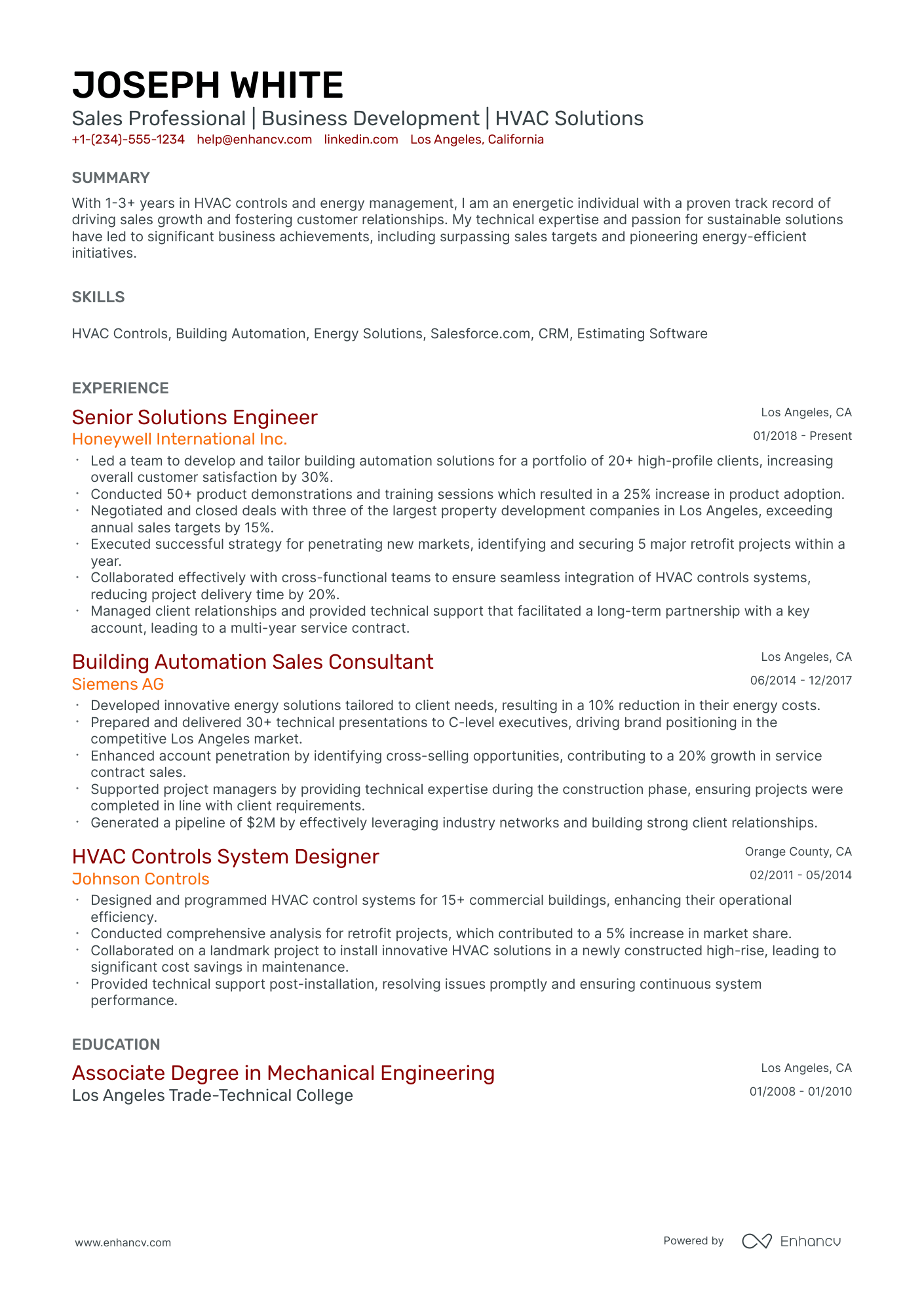 10 Construction Sales Resume Examples & Guide for 2025