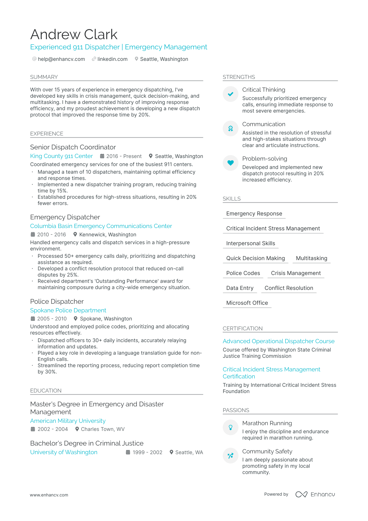 5 911 Dispatcher Resume Examples & Guide for 2026