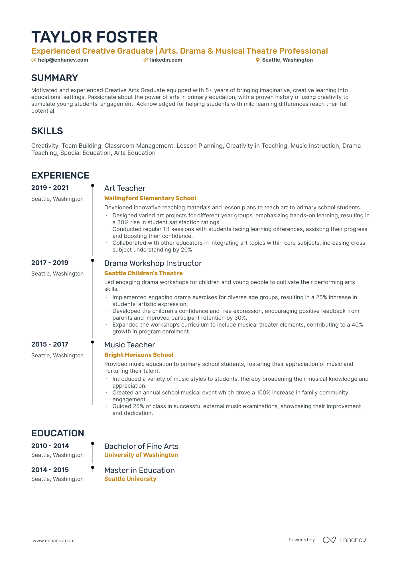 10 Musical Theatre Resume Examples, Templates & Guide for 2026