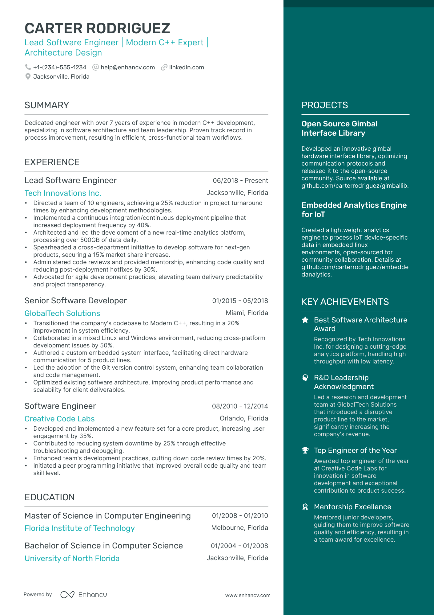 10 Software Team Lead Resume Examples & Guide for 2026