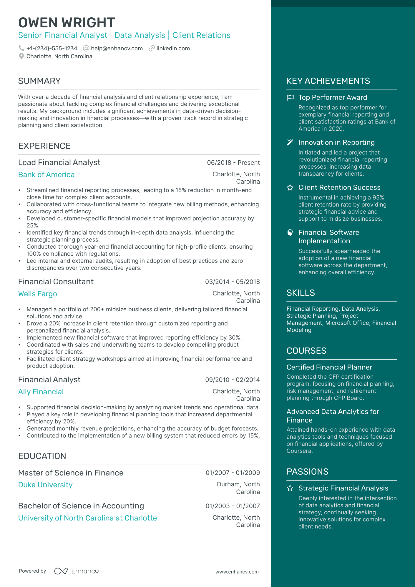 10 Financial Consultant Resume Examples & Guide for 2026