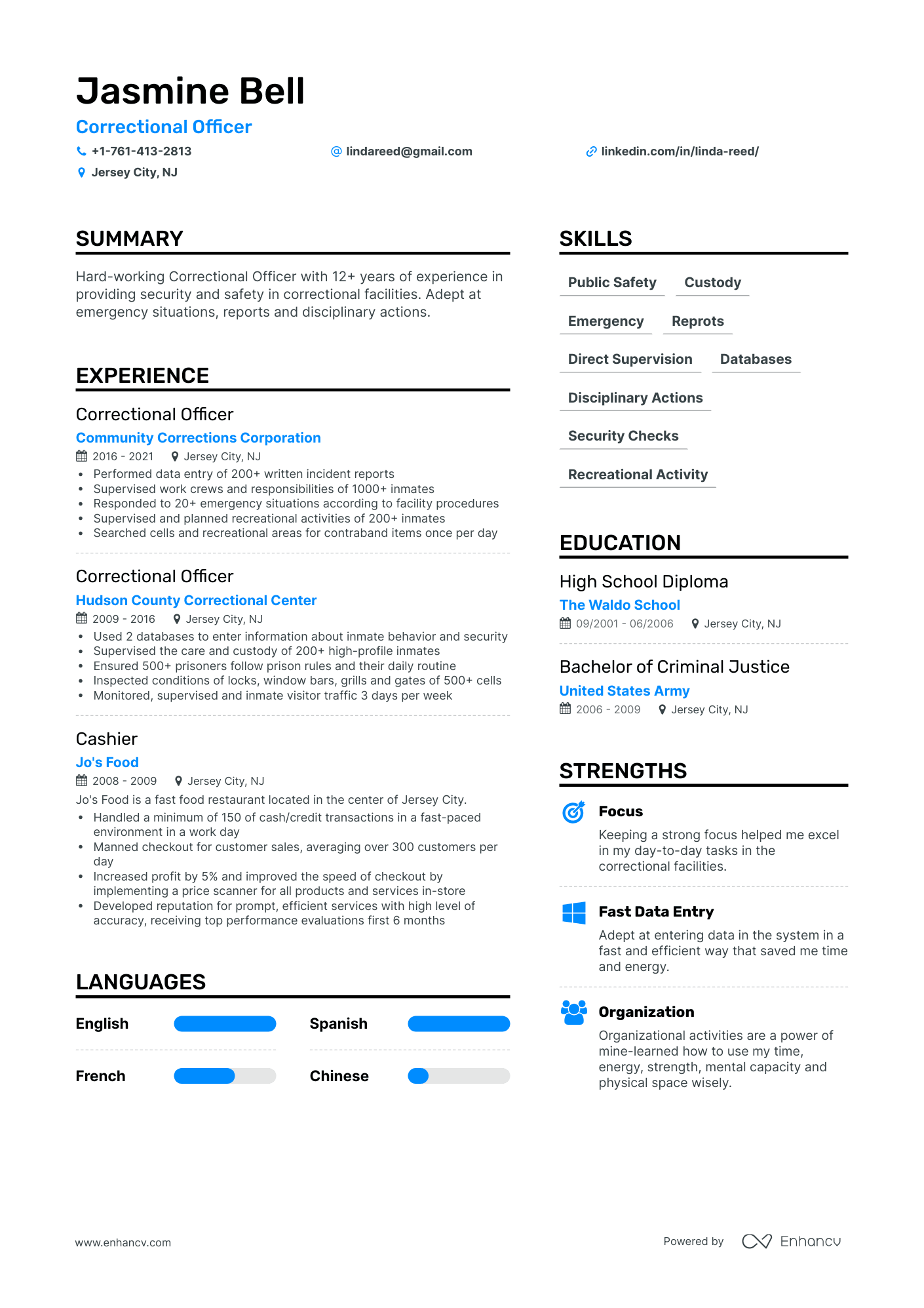 Correctional Officer Resume Examples & Guide for 2023 (Layout, Skills ...
