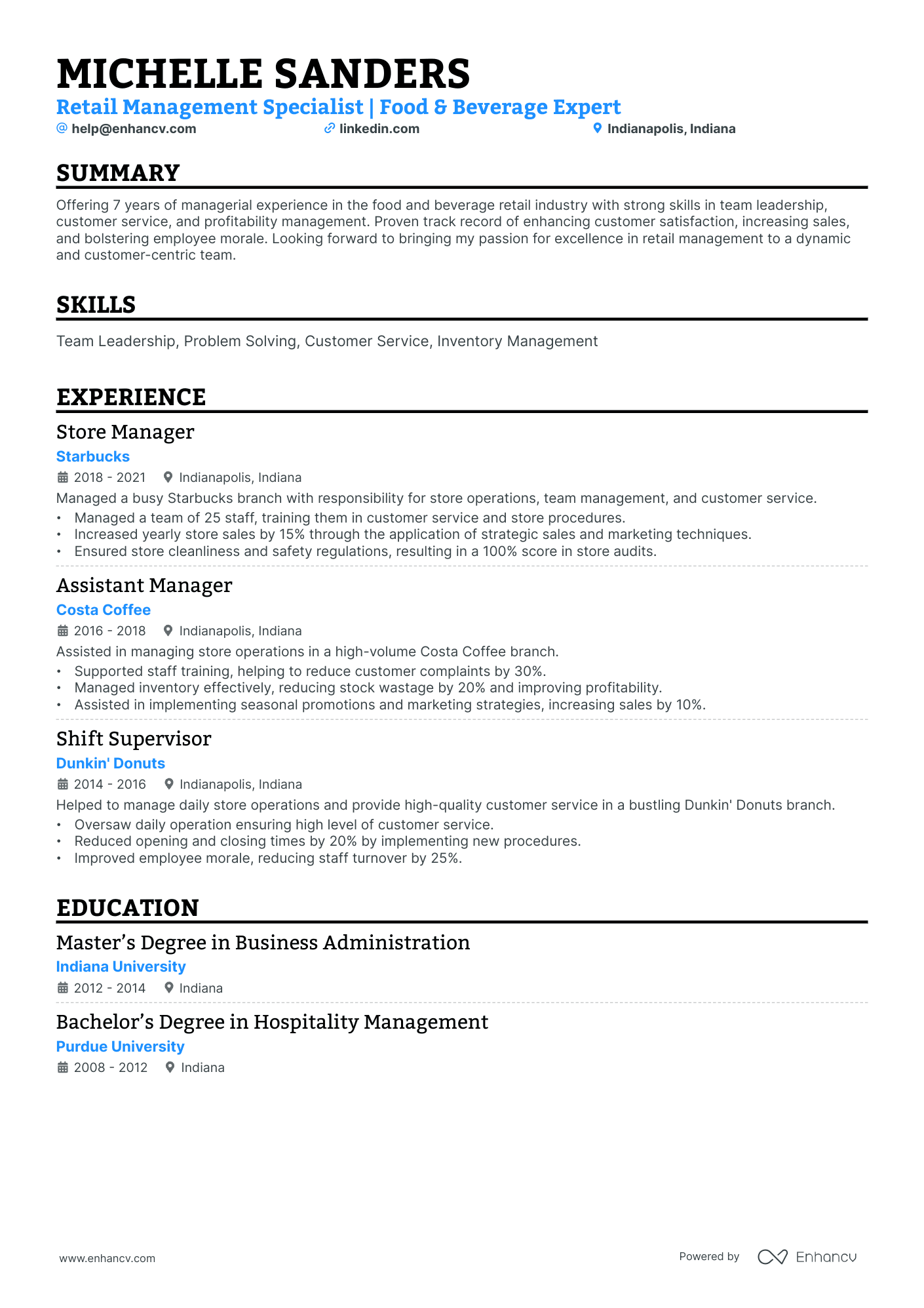 10 Coffee Shop Resume Examples & Guide for 2026