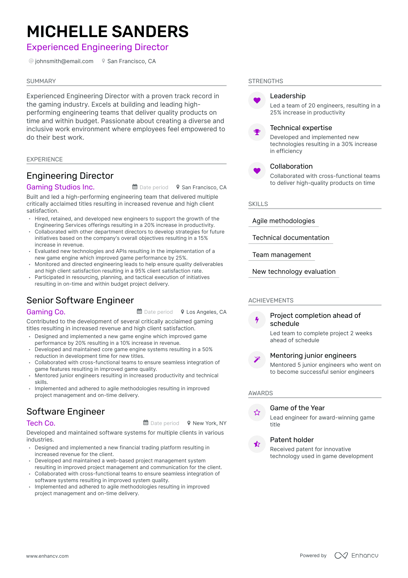 5 Director of Engineering Resume Examples & Guide for 2023