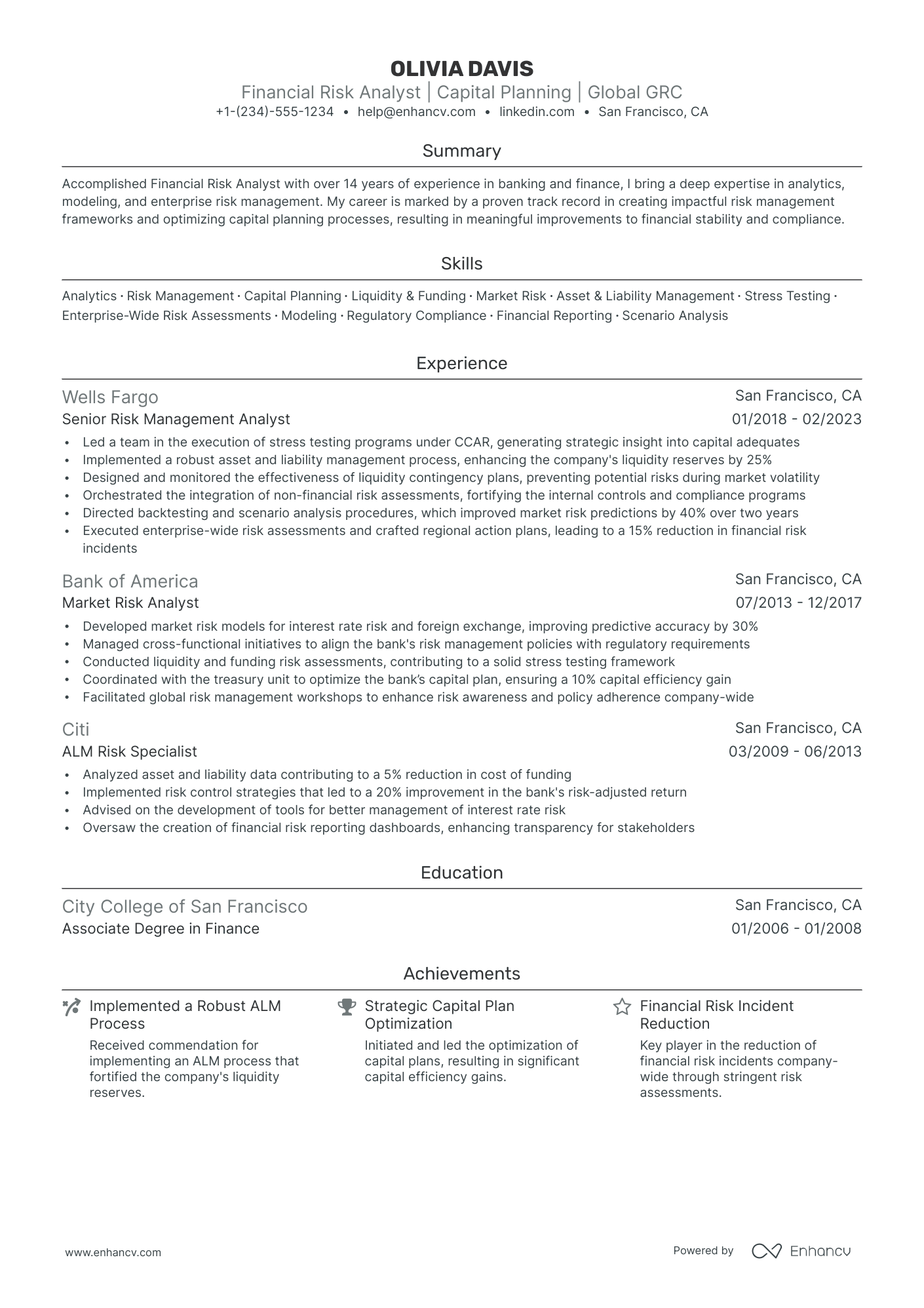 5 Financial Risk Analyst Resume Examples & Guide for 2024