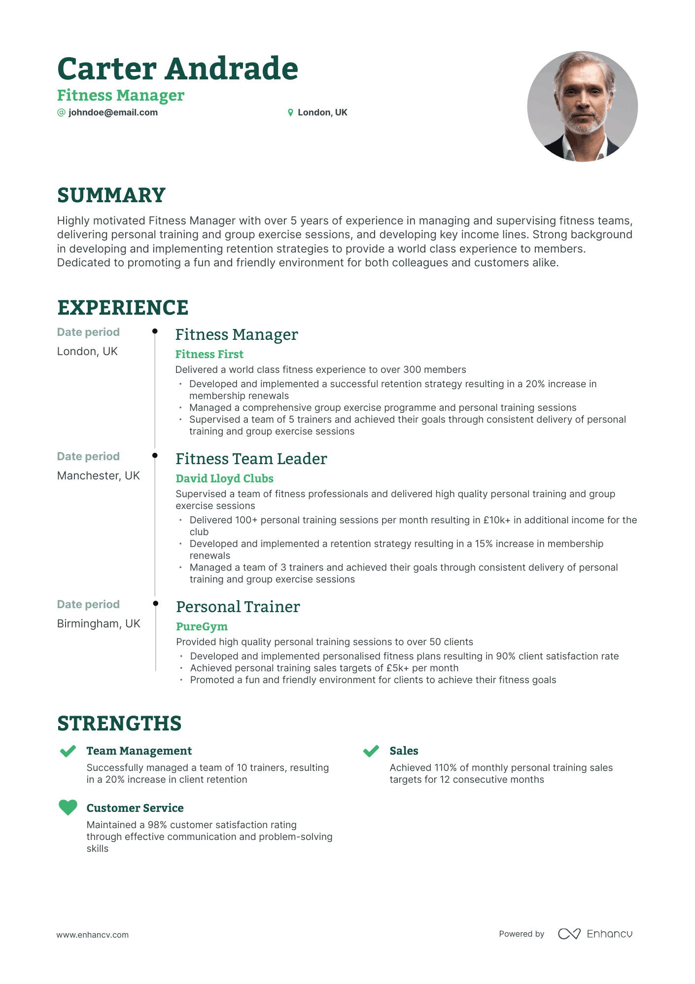 4 Fitness Manager Resume Examples & Guide for 2023
