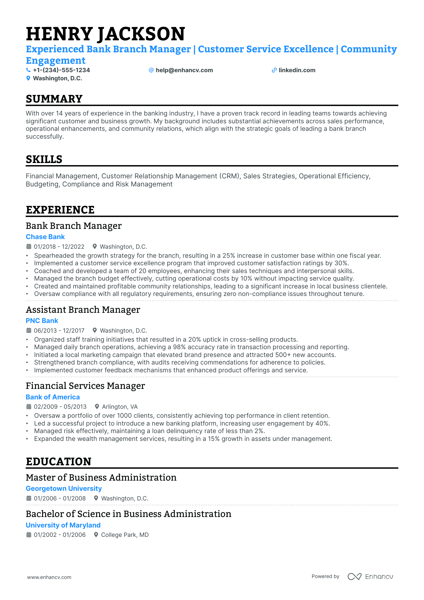 10 Bank Branch Manager Resume Examples & Guide for 2026