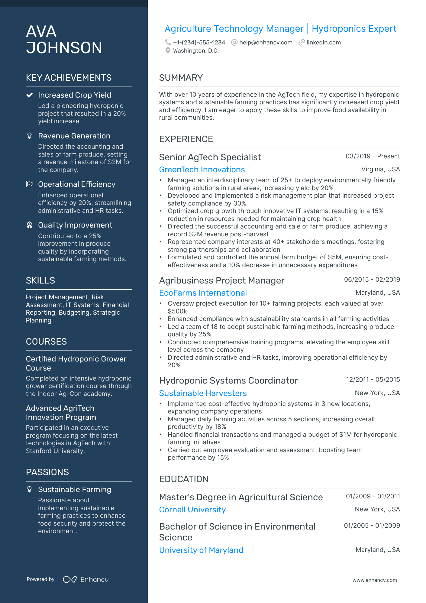 10 Farm Manager Resume Examples & Guide for 2025