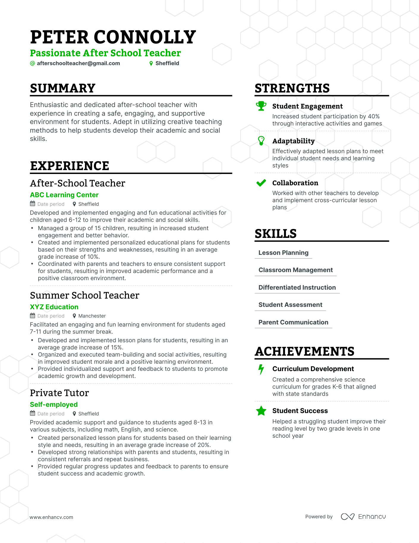 3 After School Teacher Resume Examples & Guide for 2023