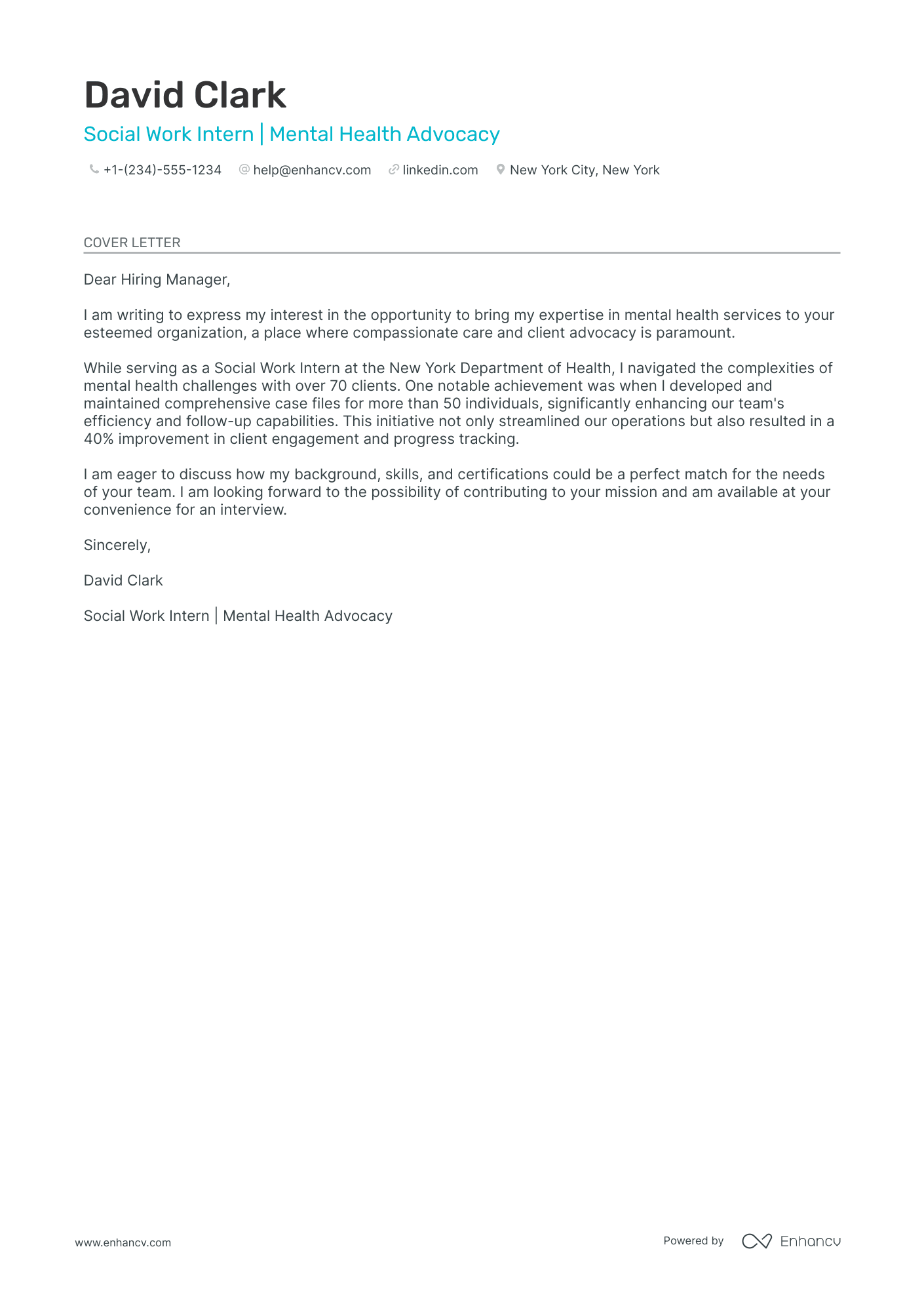 9 Professional Social Worker Cover Letter Examples and Template for ...