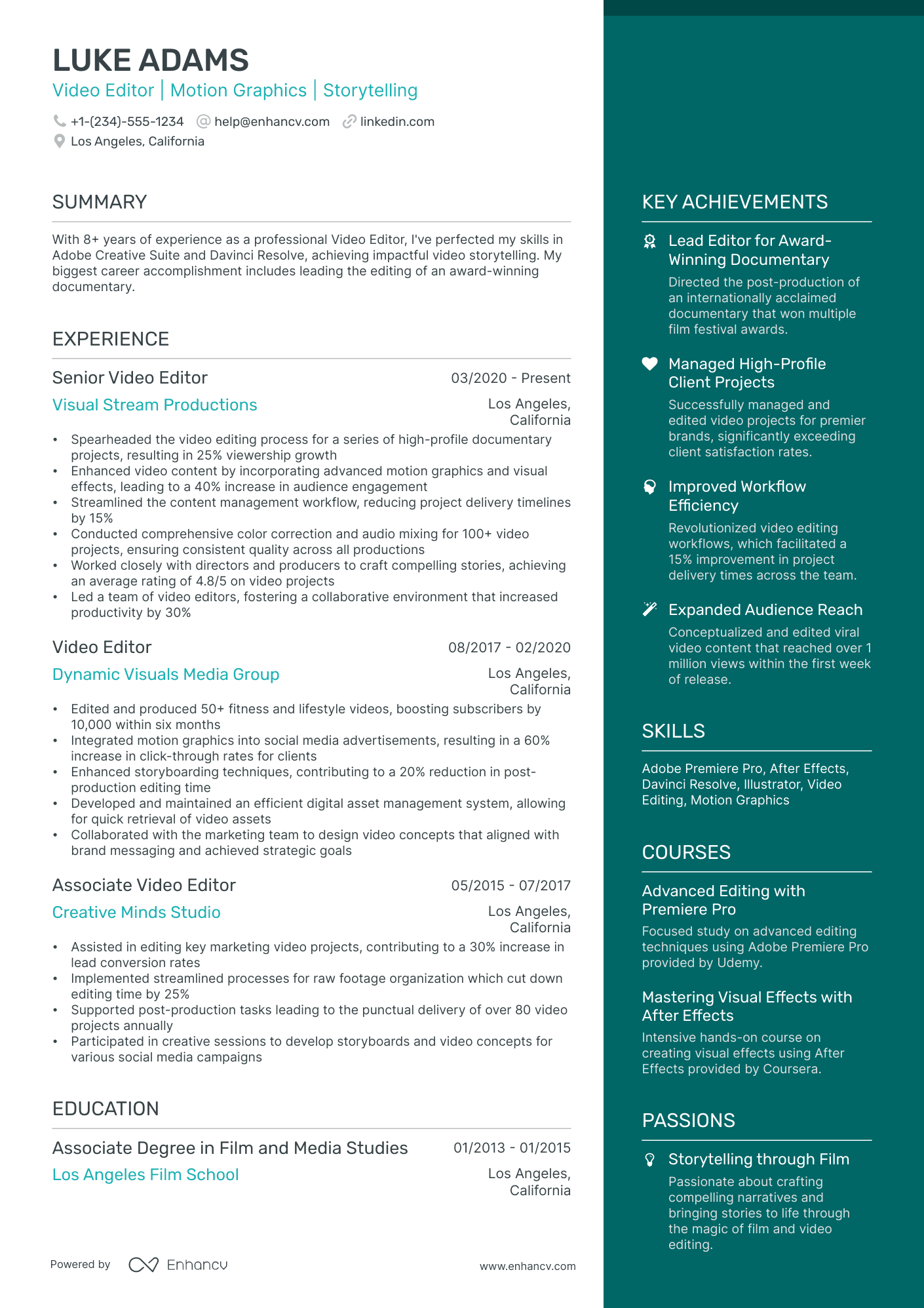 10 Freelance Video Editor Resume Examples & Guide for 2026
