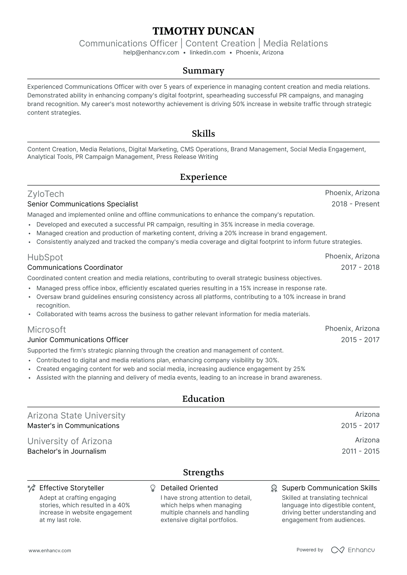 10 Communications Officer Resume Examples & Guide for 2026