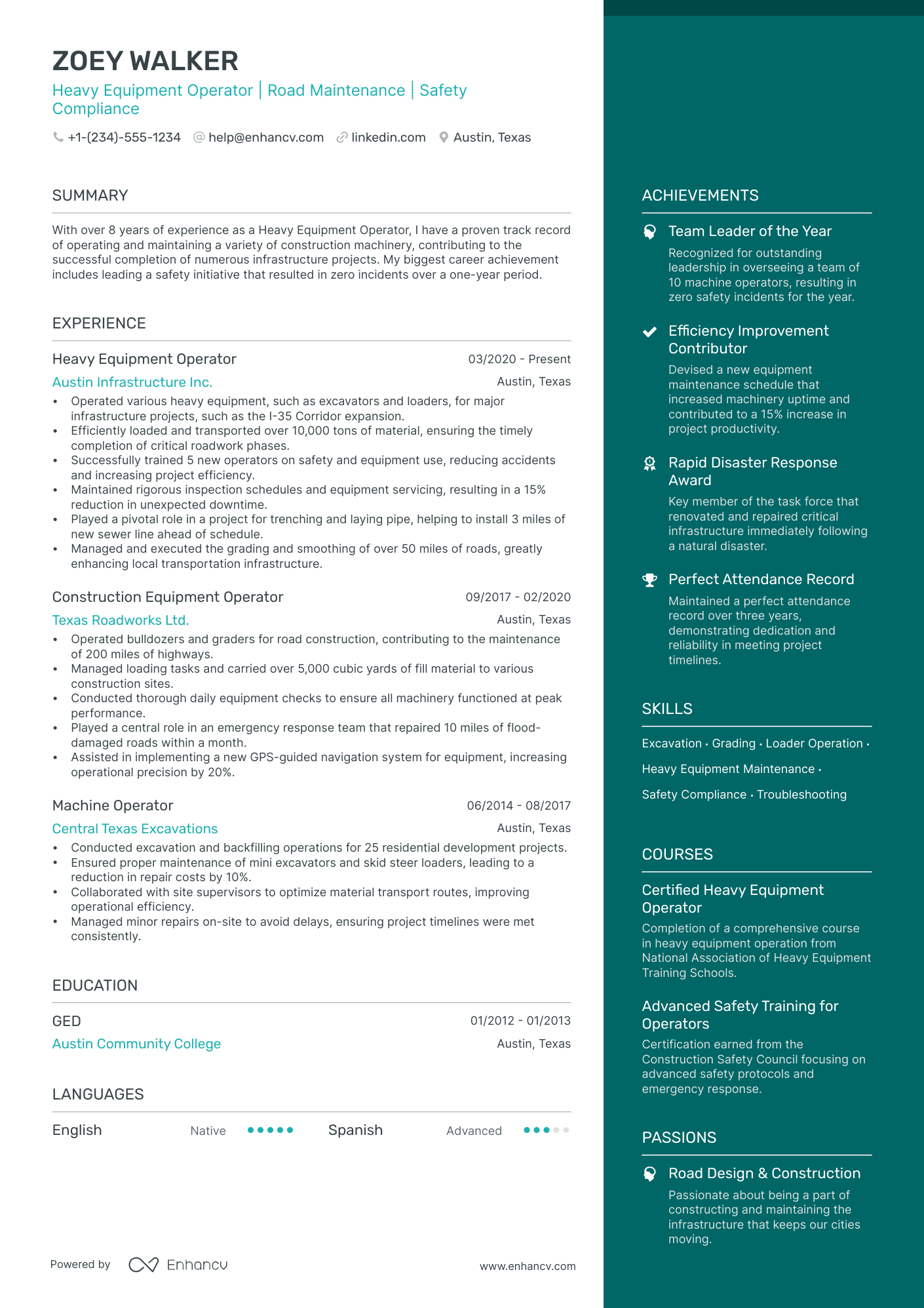 5 Forklift Operator Resume Examples & Guide for 2024