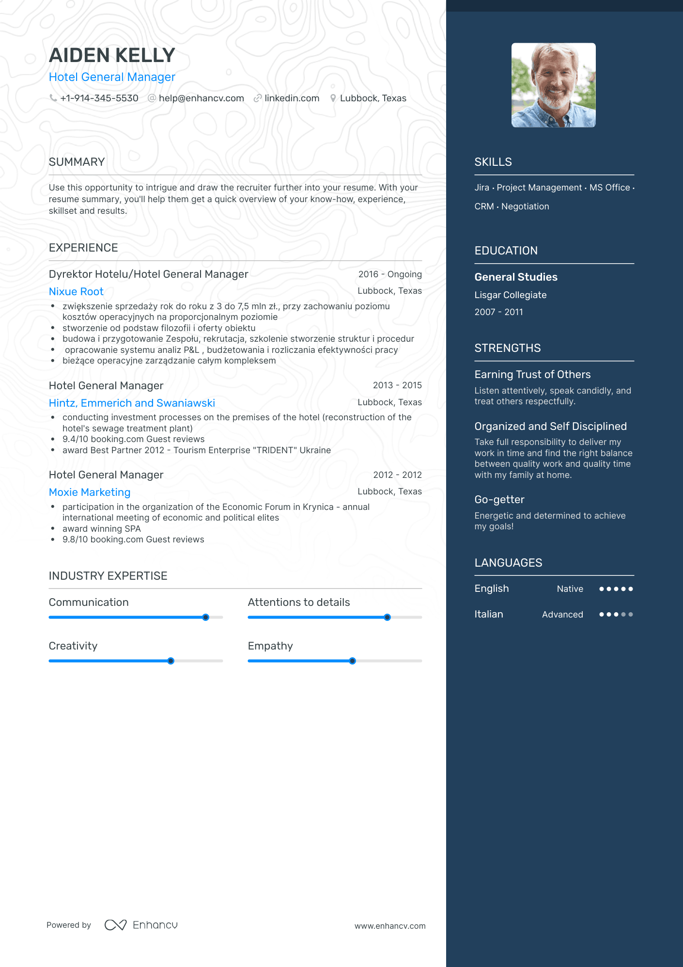 Hotel General Manager Resume Examples & Guide for 2023 (Layout, Skills ...