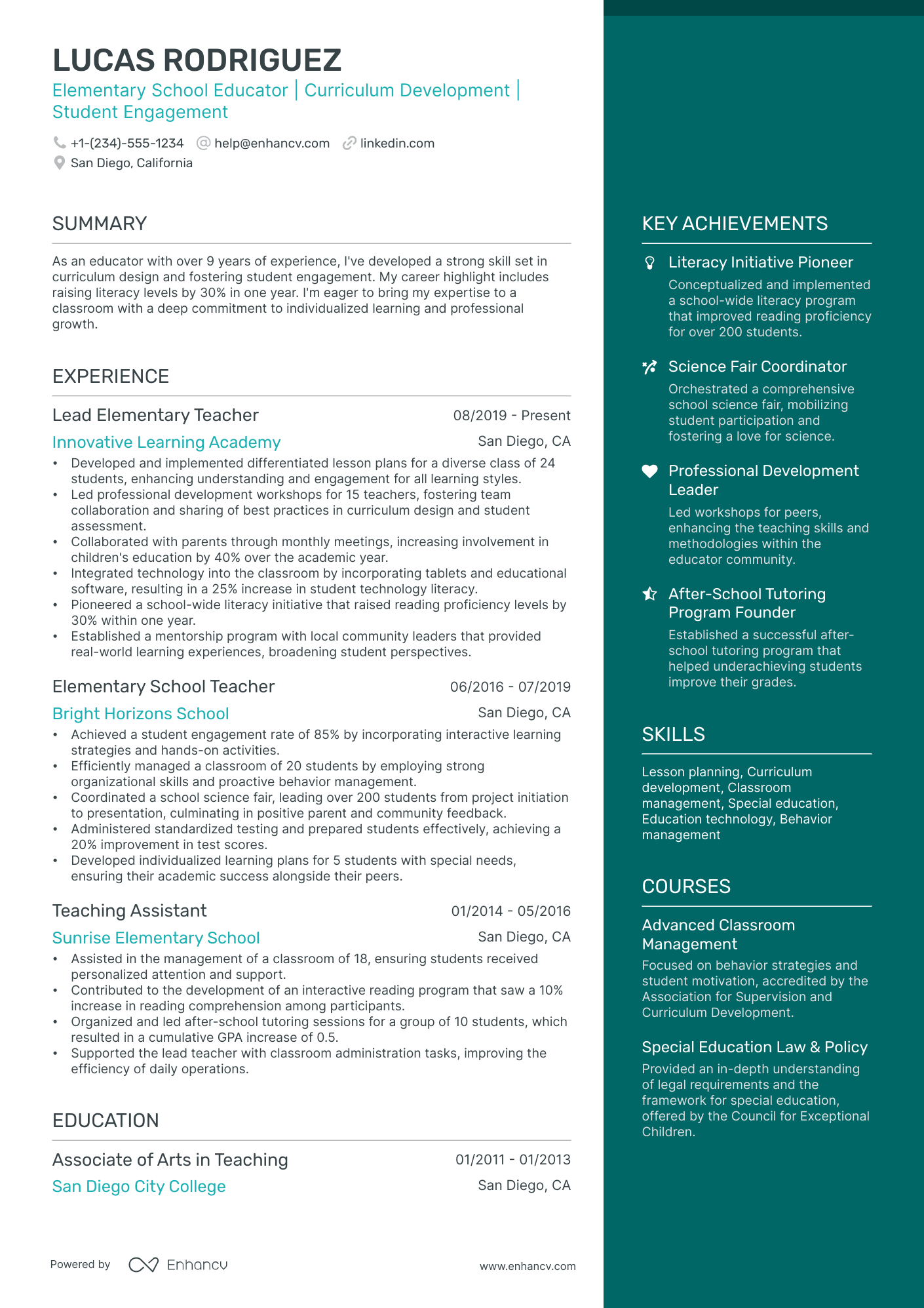 10 First Grade Teacher Resume Examples & Guide for 2026