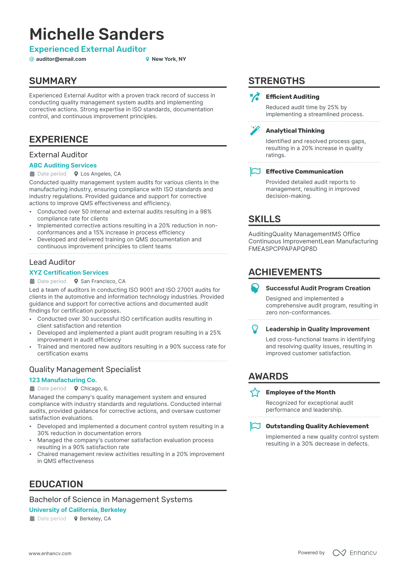 15 Auditor Resume Examples & Guide for 2024