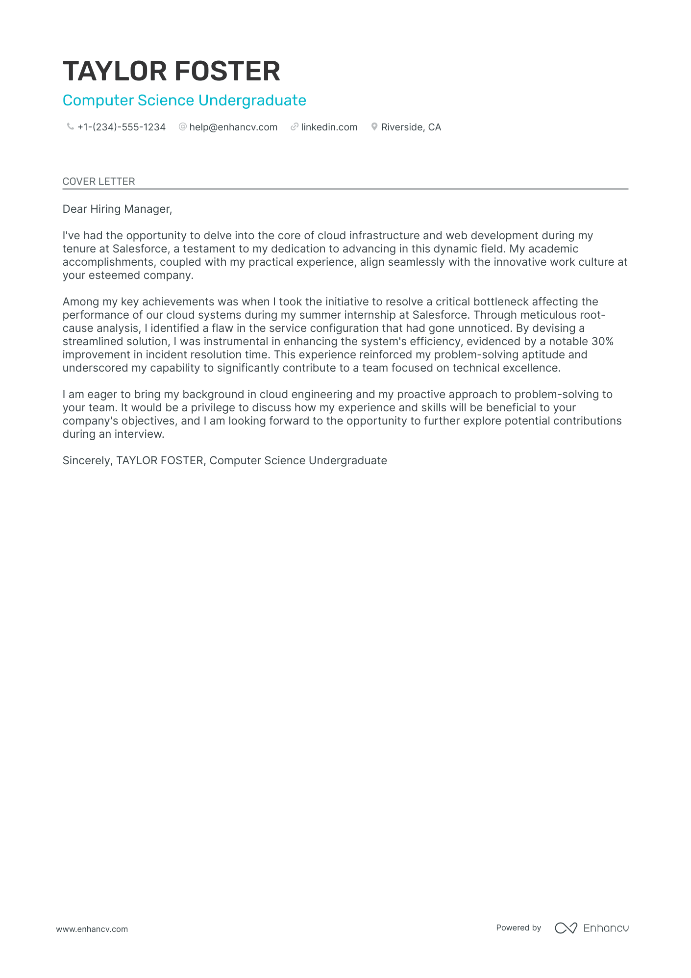 8 Professional College Cover Letter Examples and Template for 2025 ...