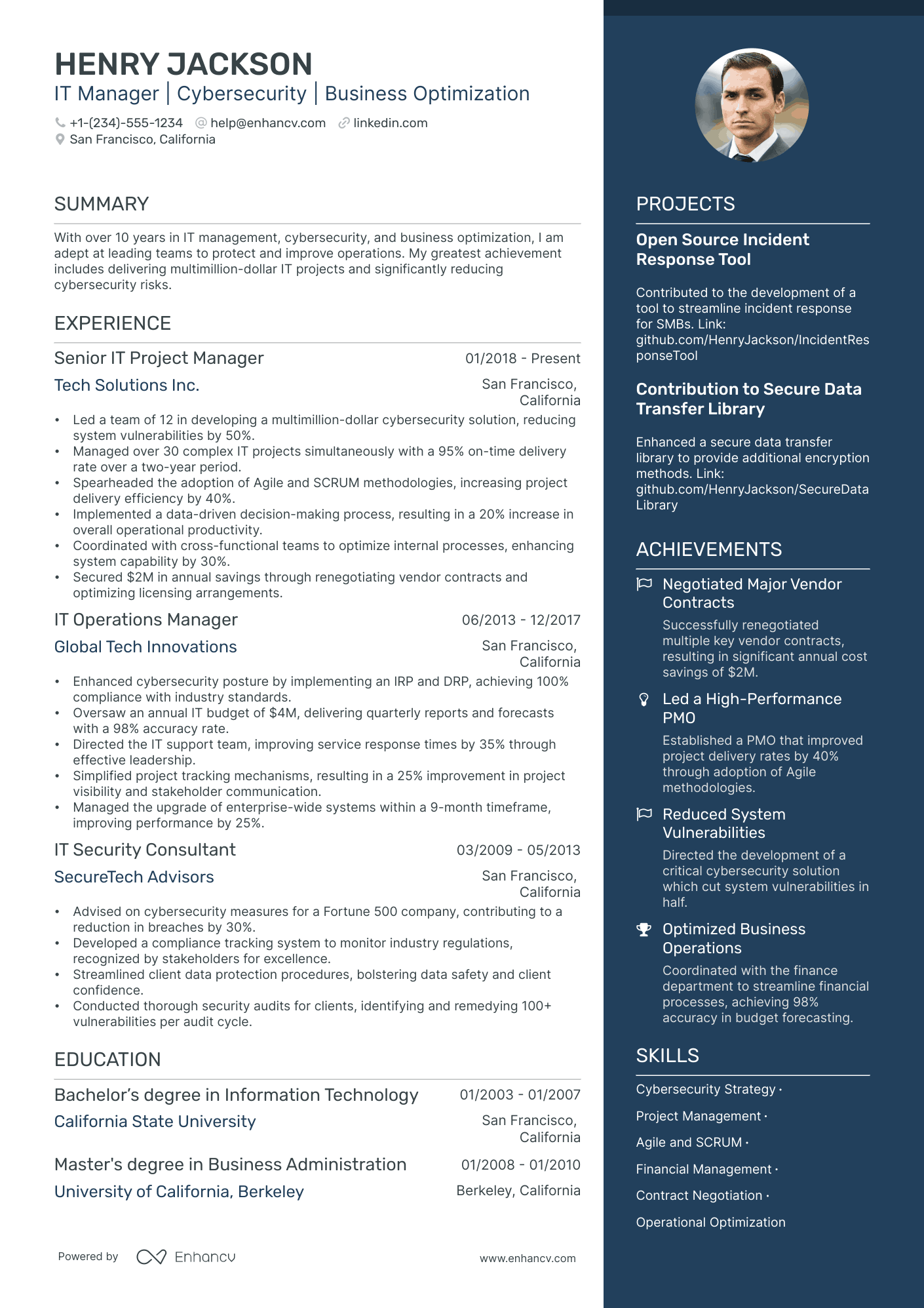 5 Technology Manager Resume Examples & Guide for 2024