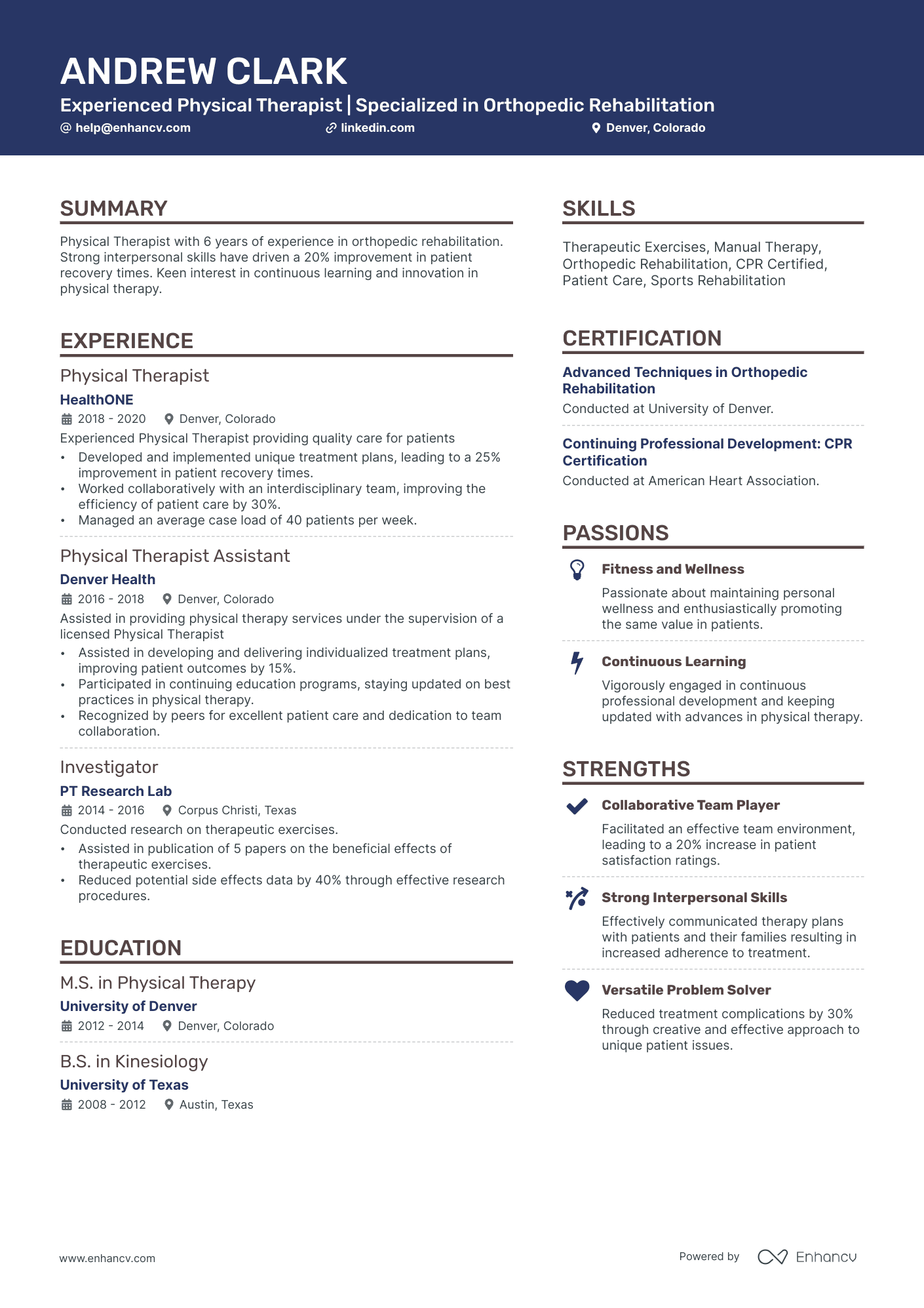 10 Physical Therapist Assistant Resume Examples & Guide for 2026