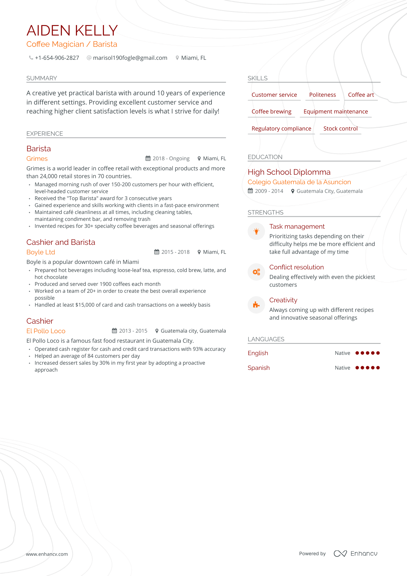 5 Barista Resume Examples & Guide for 2023