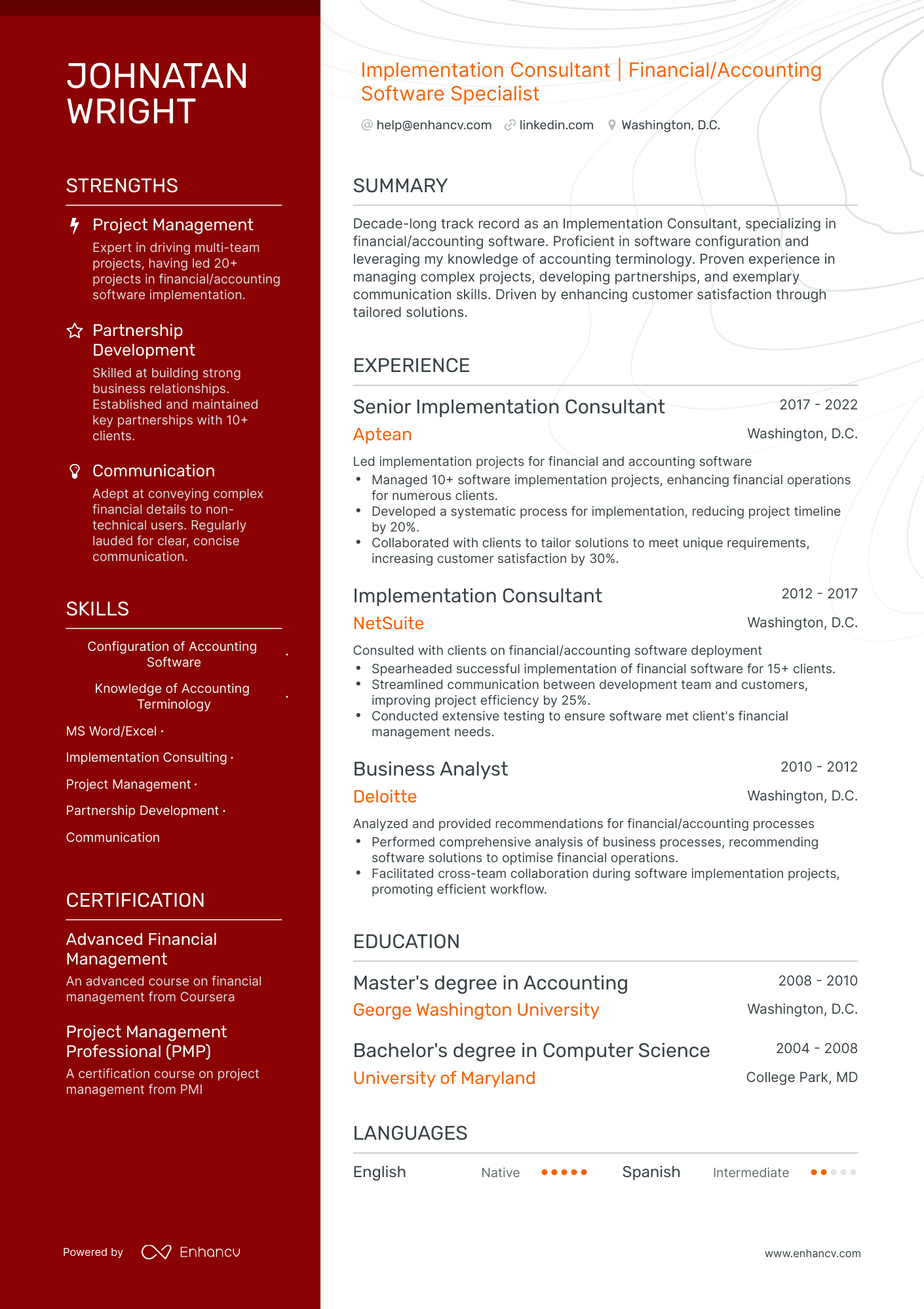 5 Implementation Consultant Resume Examples & Guide for 2024