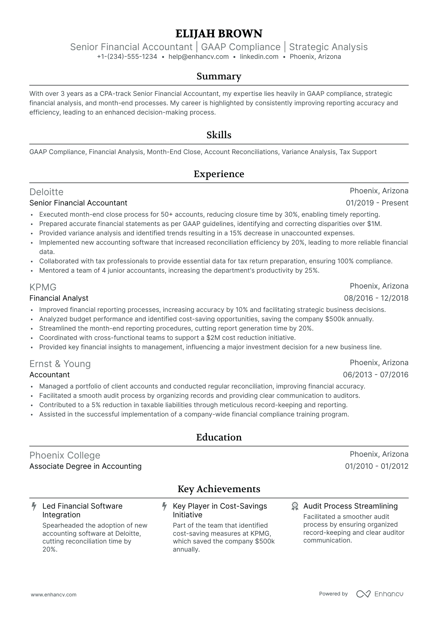 10 Financial Accounting Resume Examples & Guide for 2026