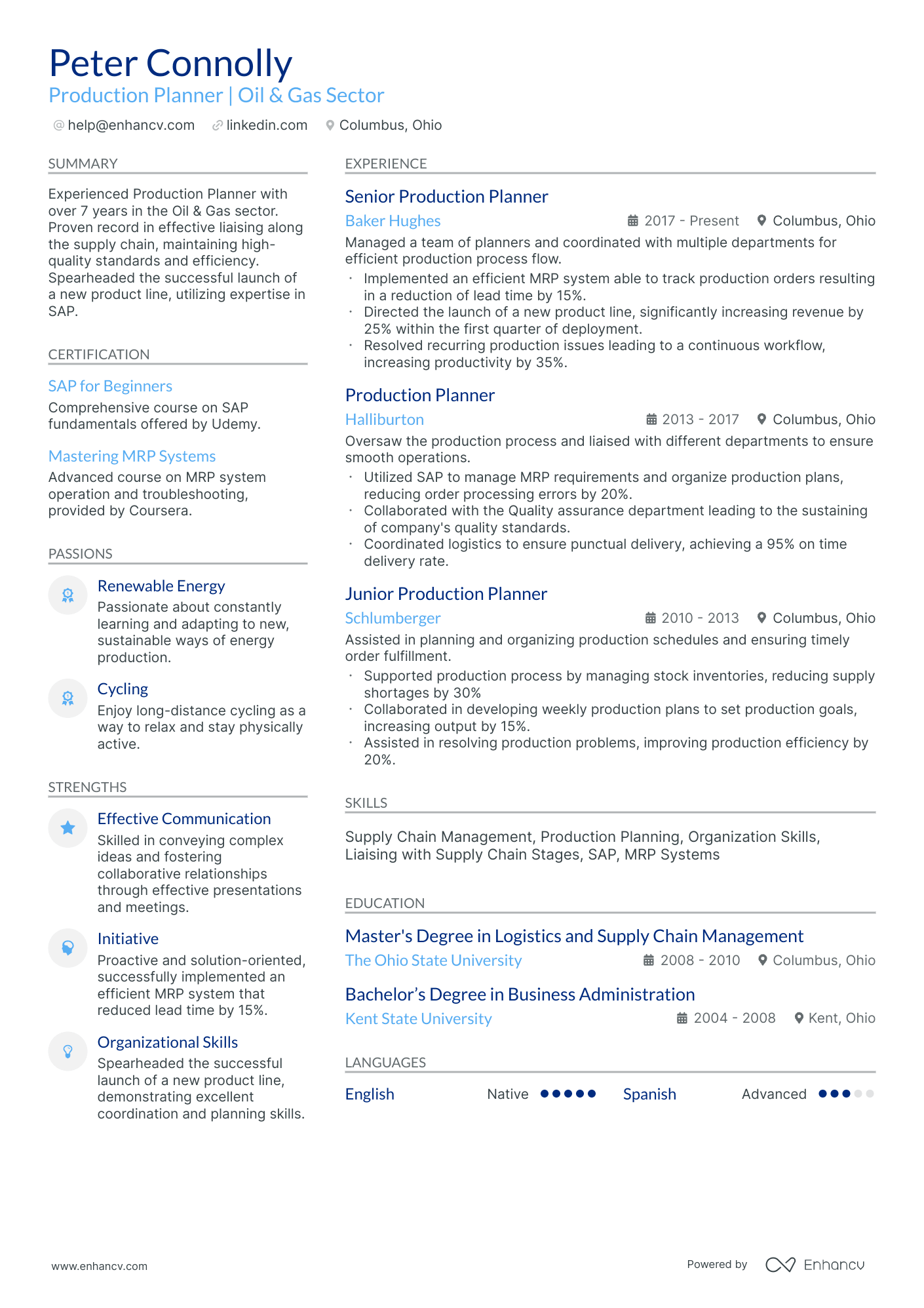 10 Production Planner Resume Examples & Guide for 2026