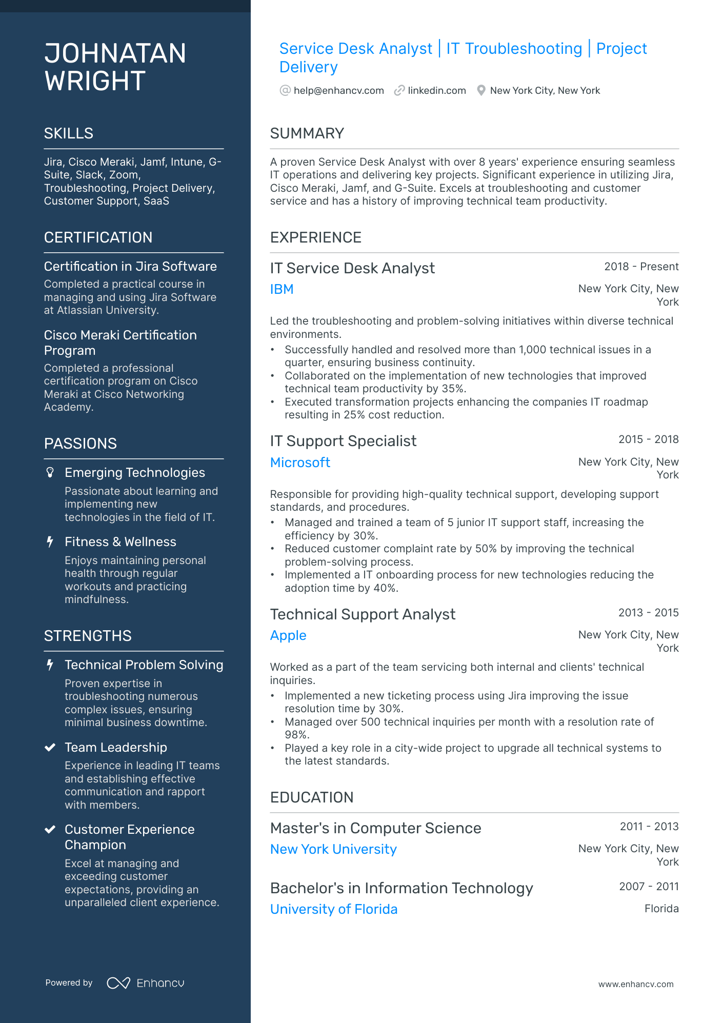 10 Service Desk Analyst Resume Examples & Guide for 2025