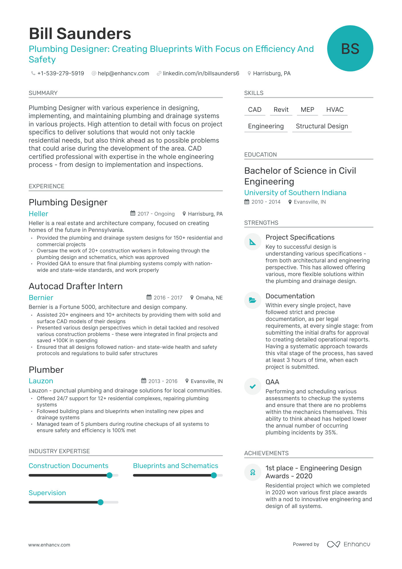 5 Plumbing Designer Resume Examples & Guide for 2023