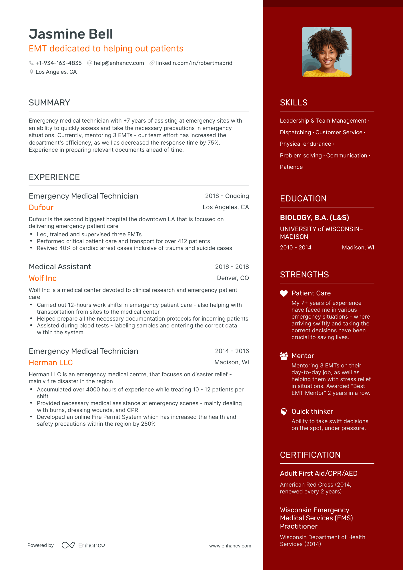 5 EMT Resume Examples & Guide for 2023